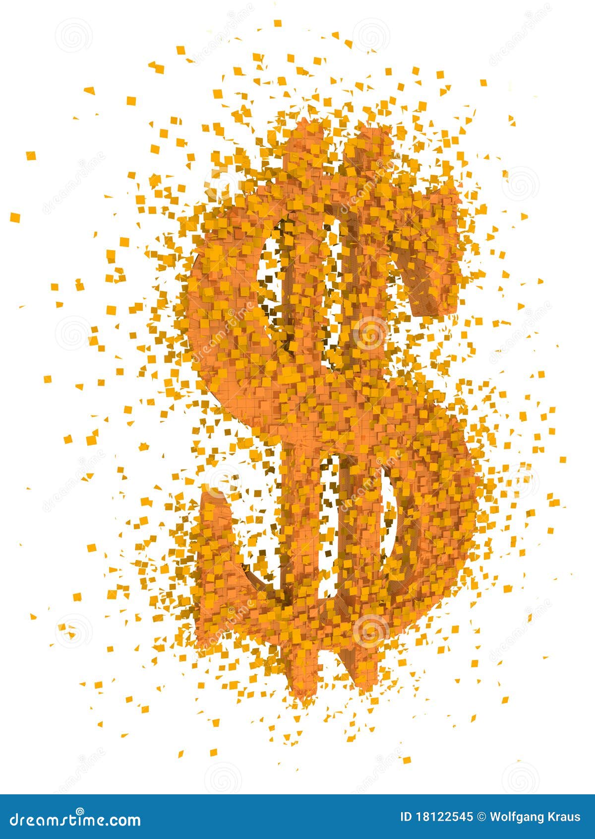 Dollar sign exploding stock illustration. Illustration of abstract ...
