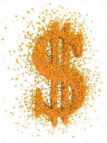 Dollar sign exploding stock illustration. Illustration of abstract ...