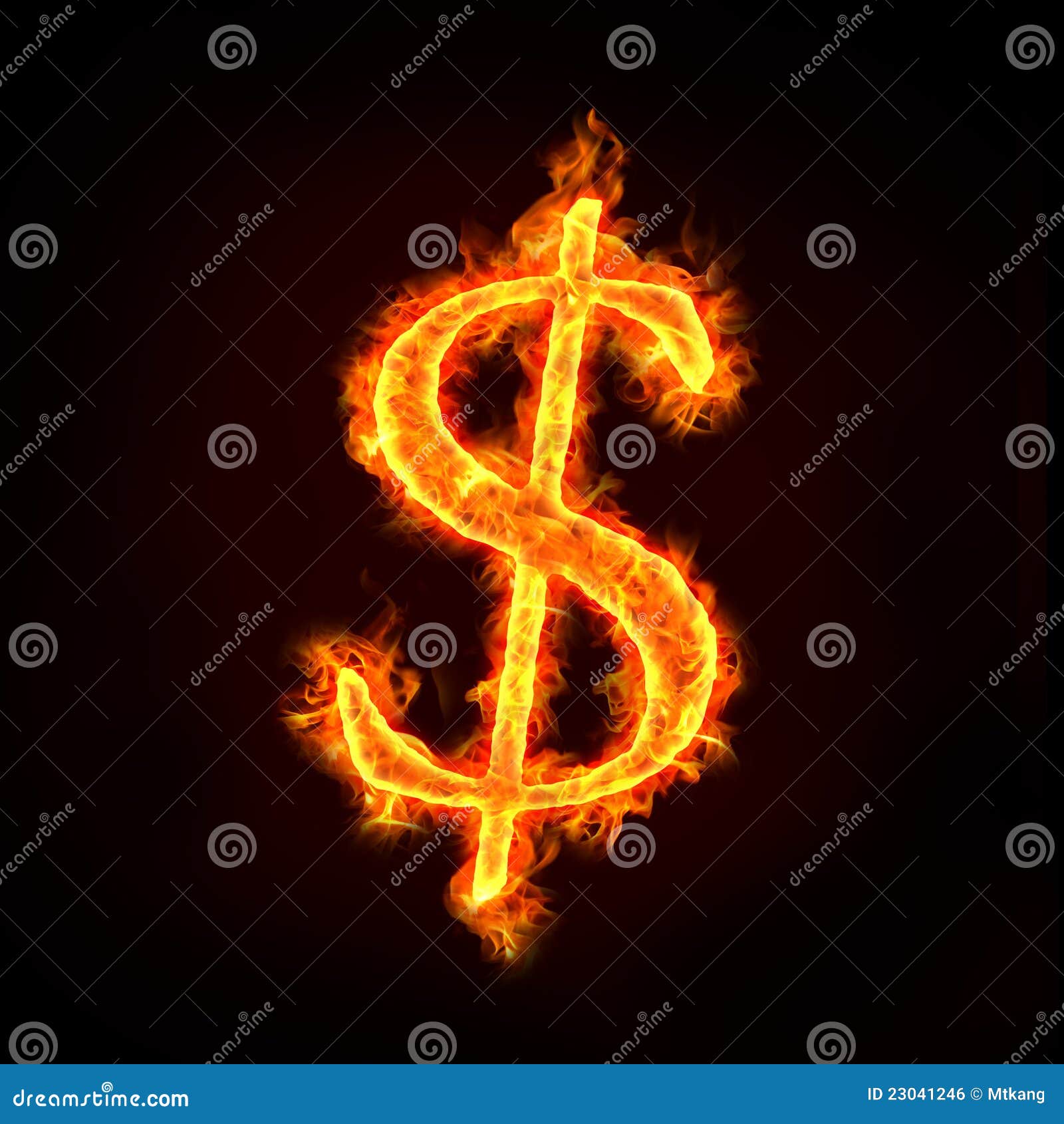 Dollar sign in fire stock photo. Image of concepts, design - 23041246
