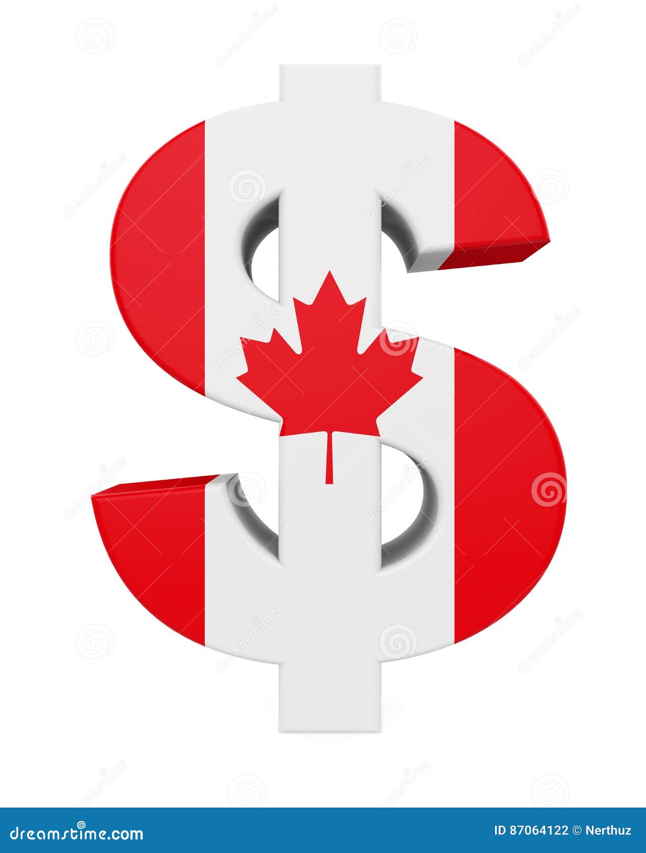 Dollar Sign with Flag of Canada Stock Illustration - Illustration of ...