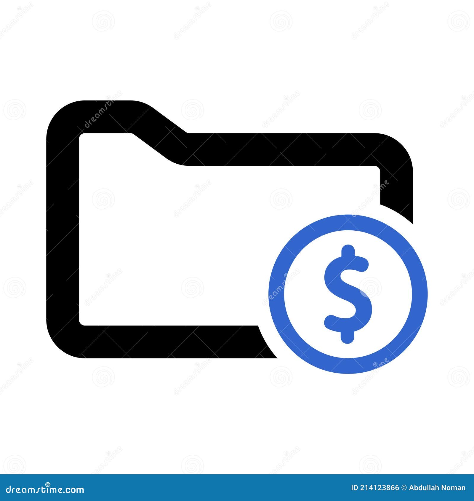 Dollar Sign Folder Icon Design Vector Stock Vector - Illustration of ...