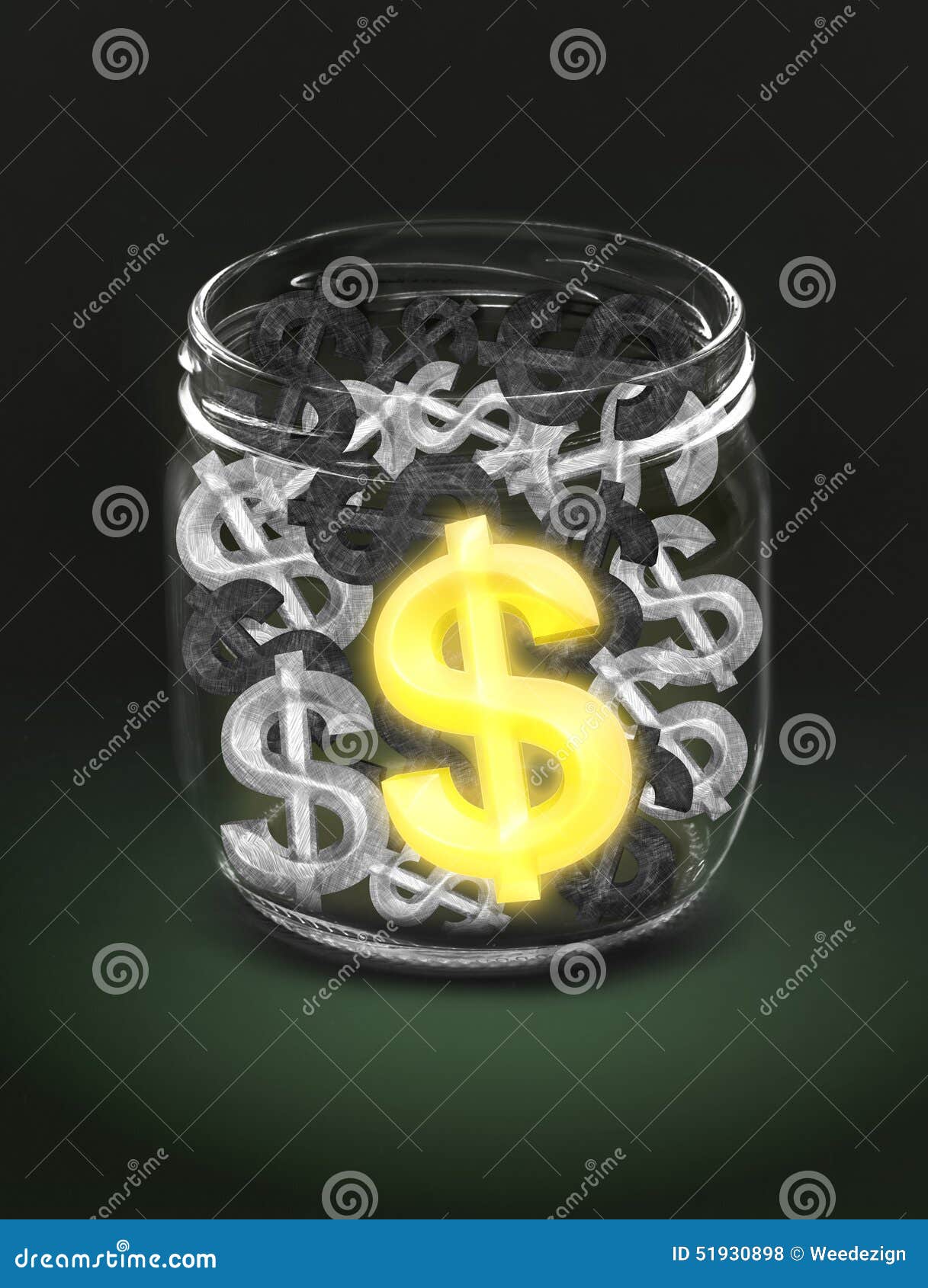 Dollar Sign in Glass Jar,business Concept Stock Photo - Image of money ...