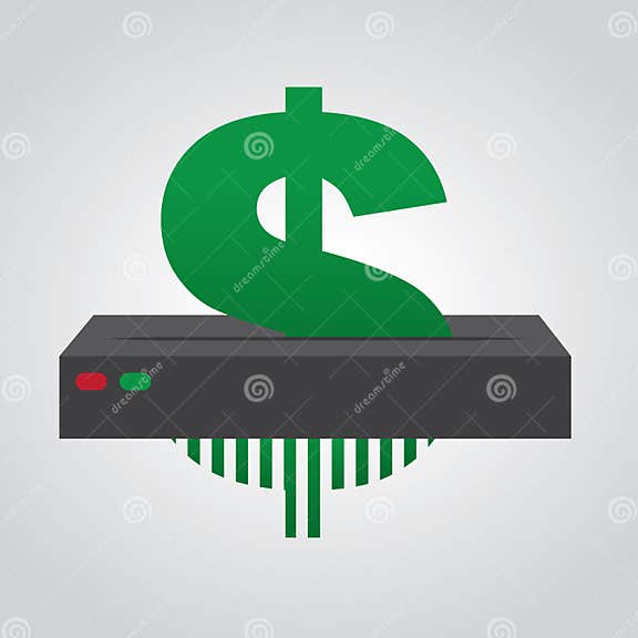 Shredding Dollar Sign stock vector. Illustration of concept - 29762593