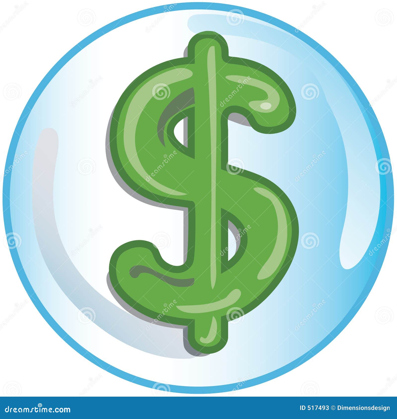 Dollar sign icon stock vector. Illustration of merchant - 517493