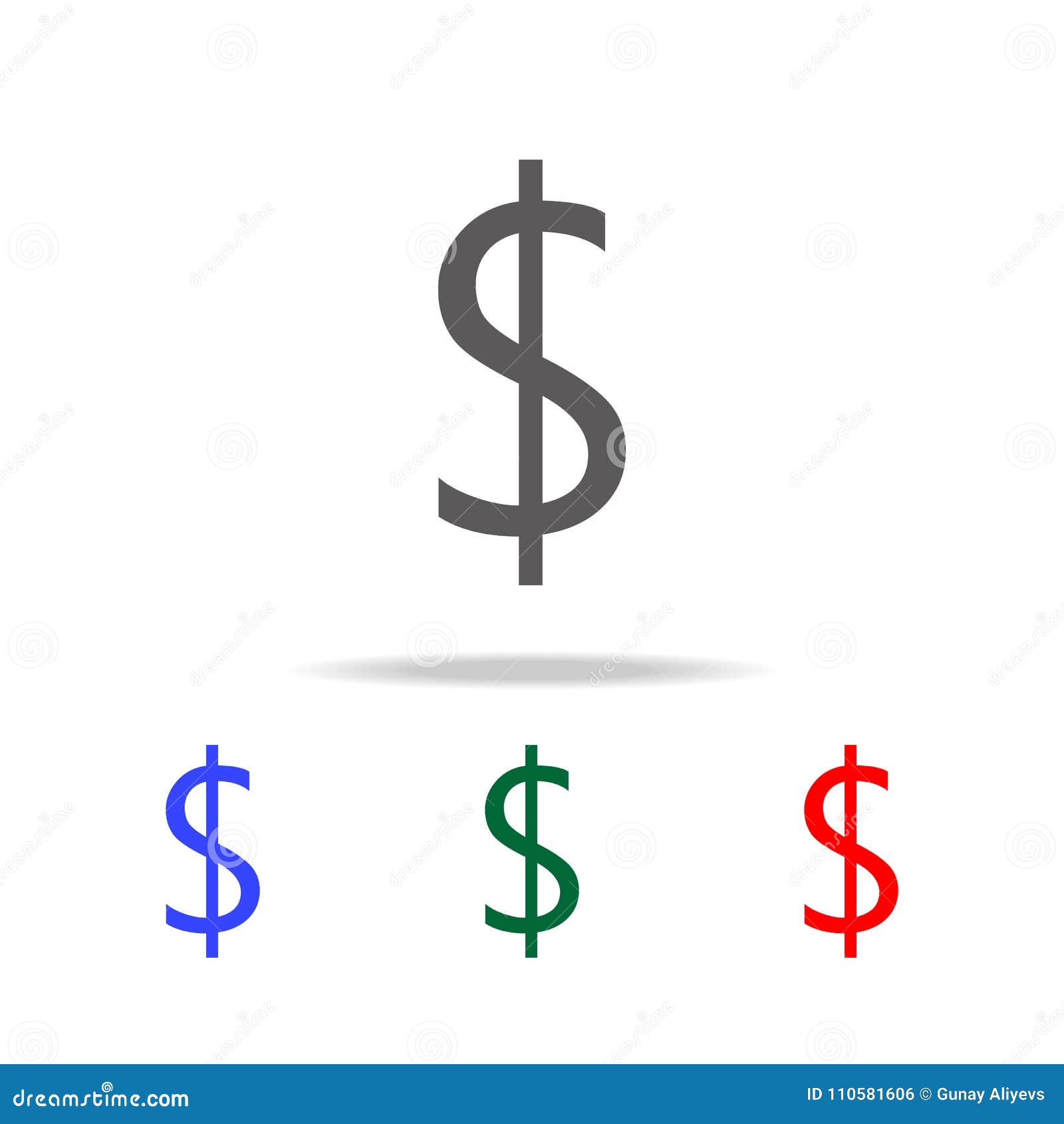 Dollar Sign Icon. Elements in Multi Colored Icons for Mobile Concept ...