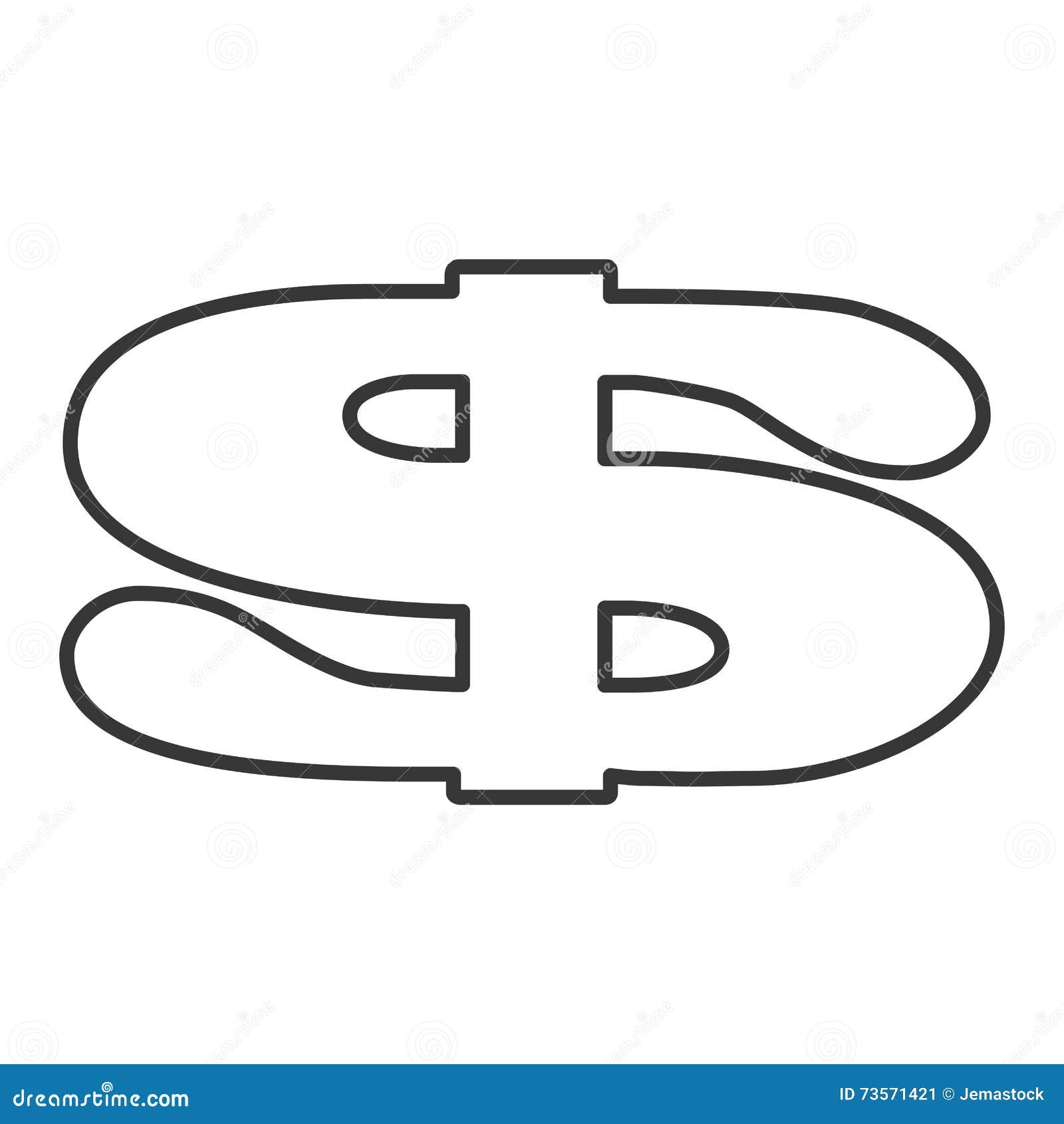 Dollar sign icon stock illustration. Illustration of sign - 73571421