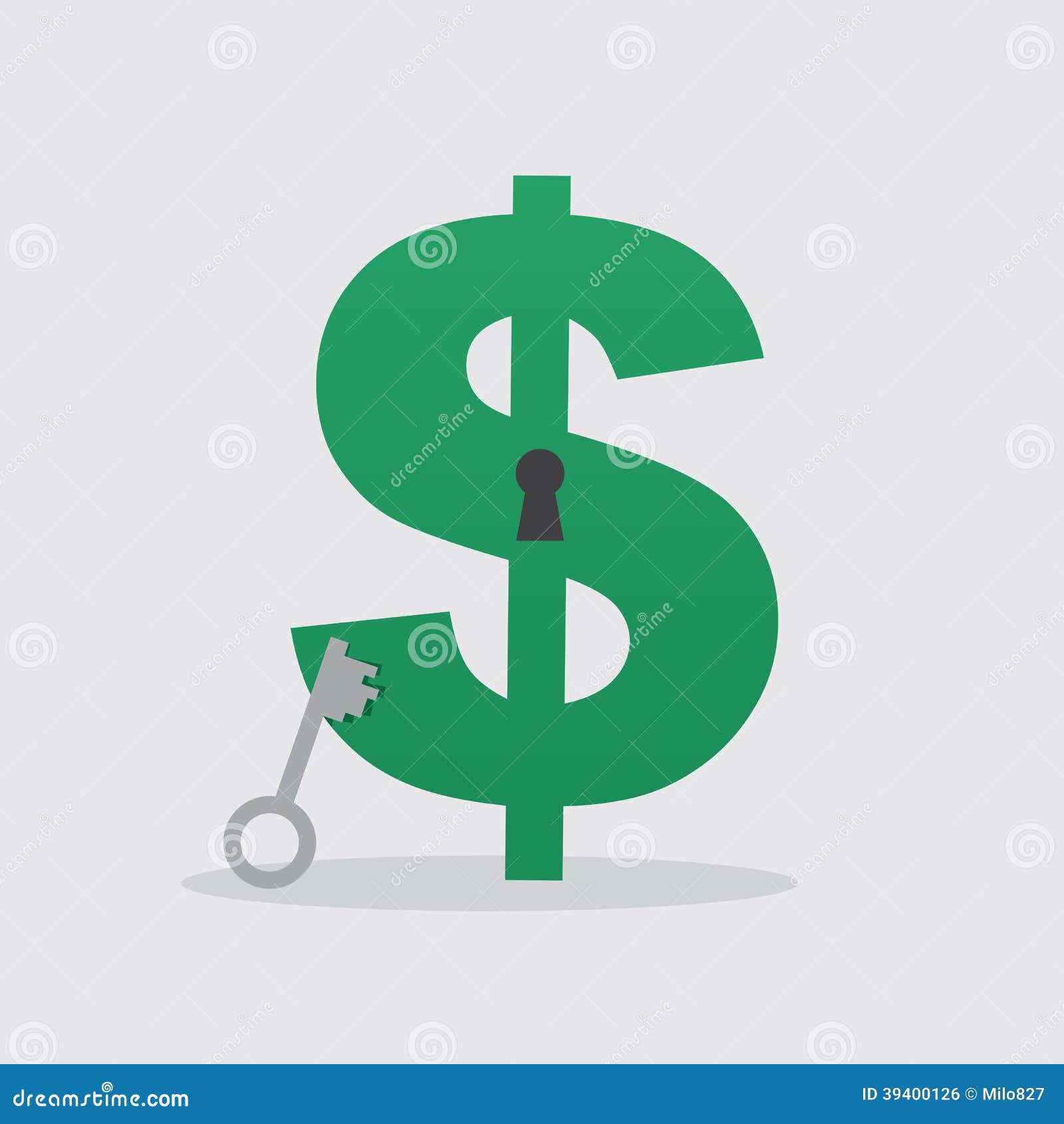 Dollar Sign Key stock vector. Illustration of rich, green - 39400126