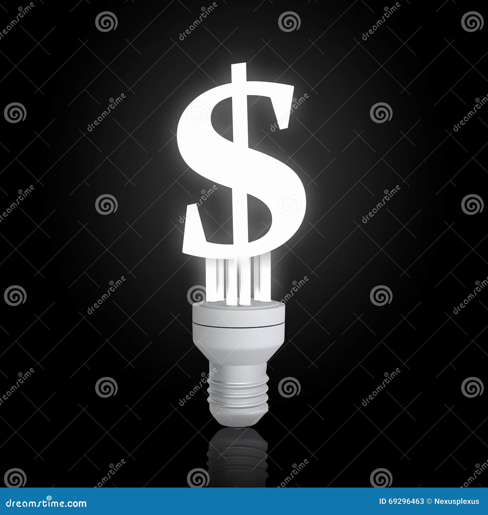 Dollar sign lamp stock image. Image of bank, bulb, money - 69296463