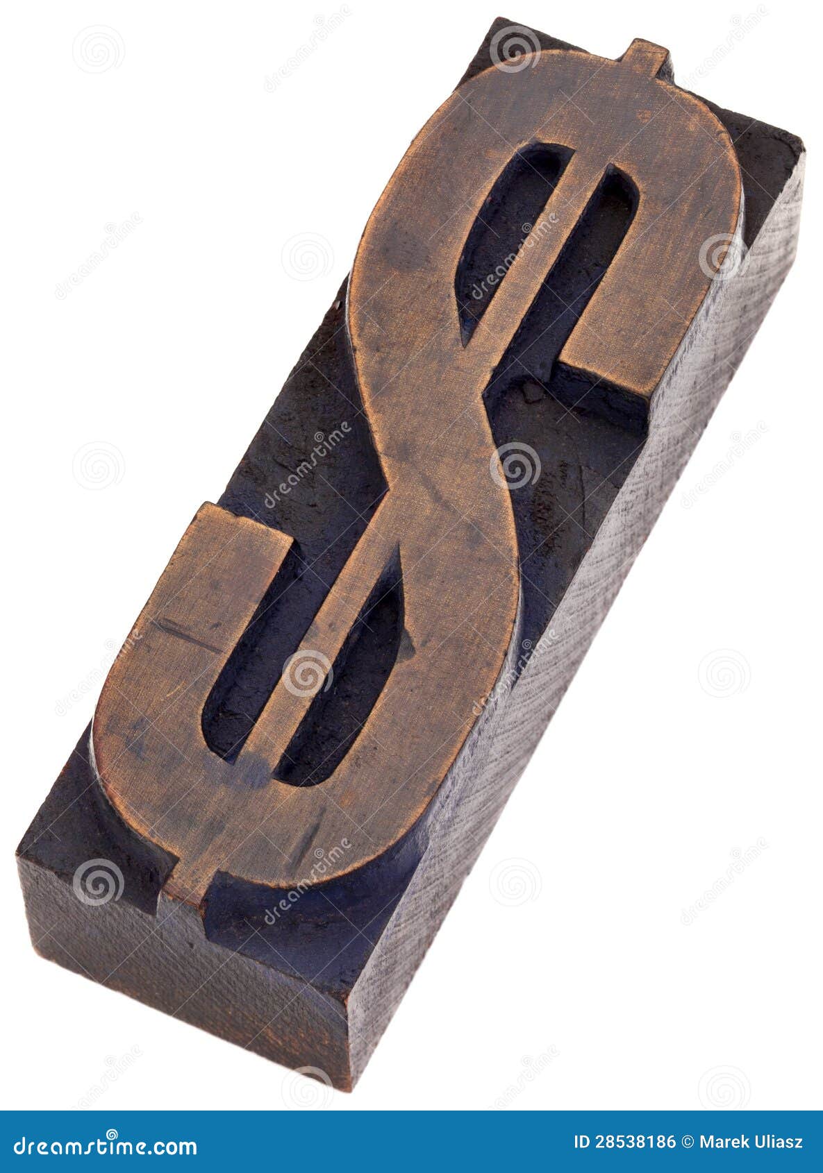 Dollar Sign in Letterpress Type Stock Photo - Image of typography ...