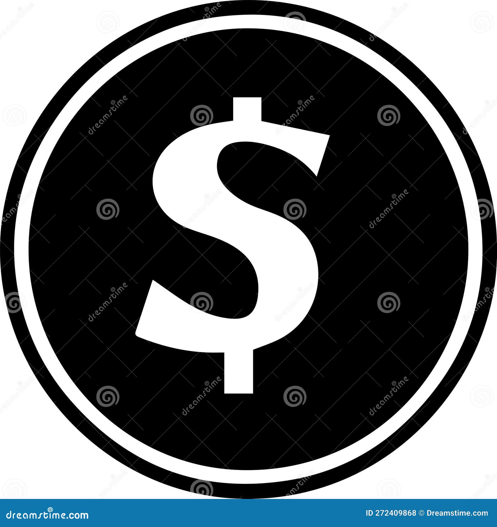 Dollar Sign Logo Monochrome Design Style Stock Vector - Illustration of ...