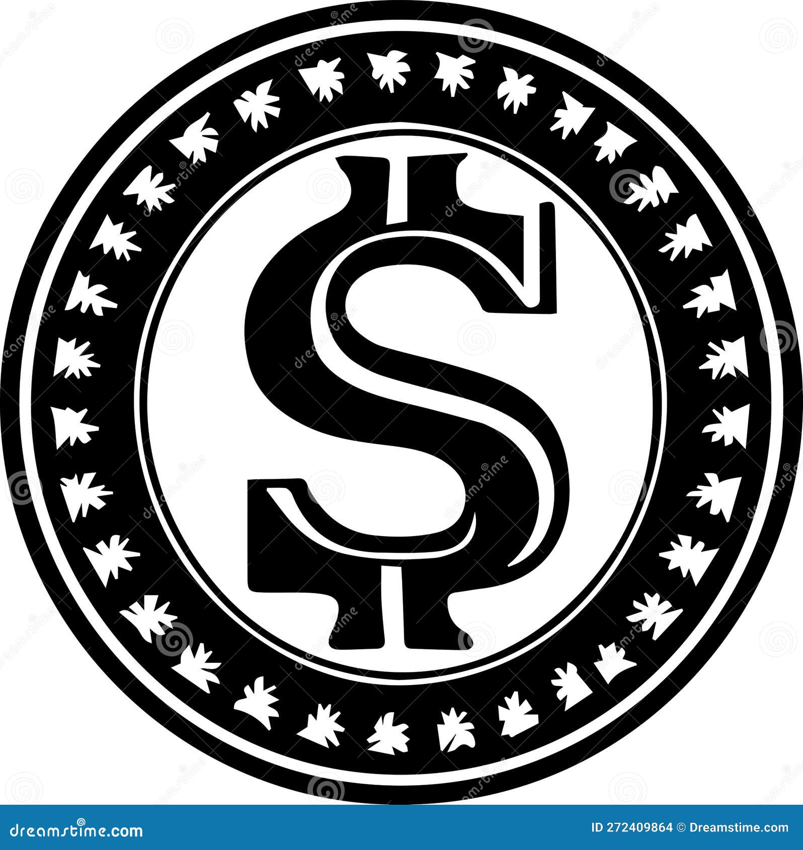 Dollar Sign Logo Monochrome Design Style Stock Vector - Illustration of ...