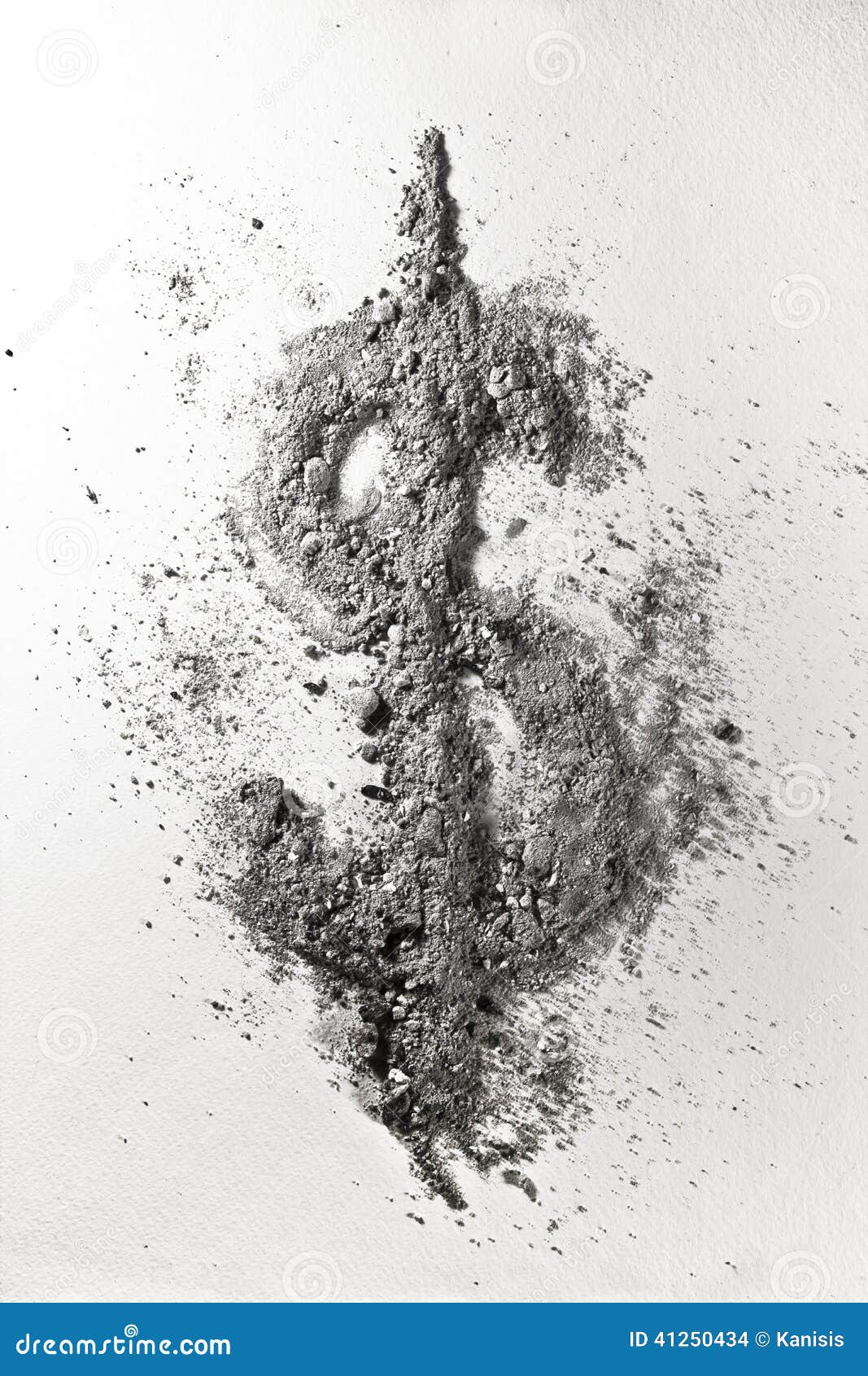 Dollar sign made of ash stock illustration. Illustration of fire - 41250434