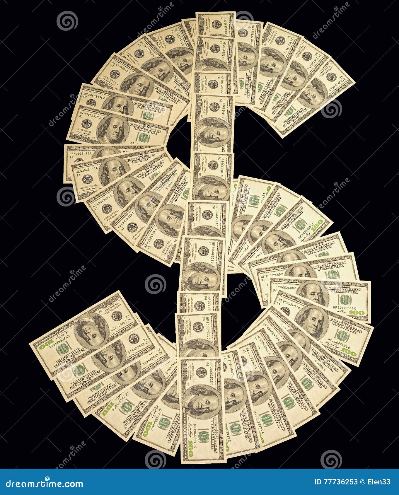 Dollar sign stock image. Image of figure, bank, banknotes - 77736253