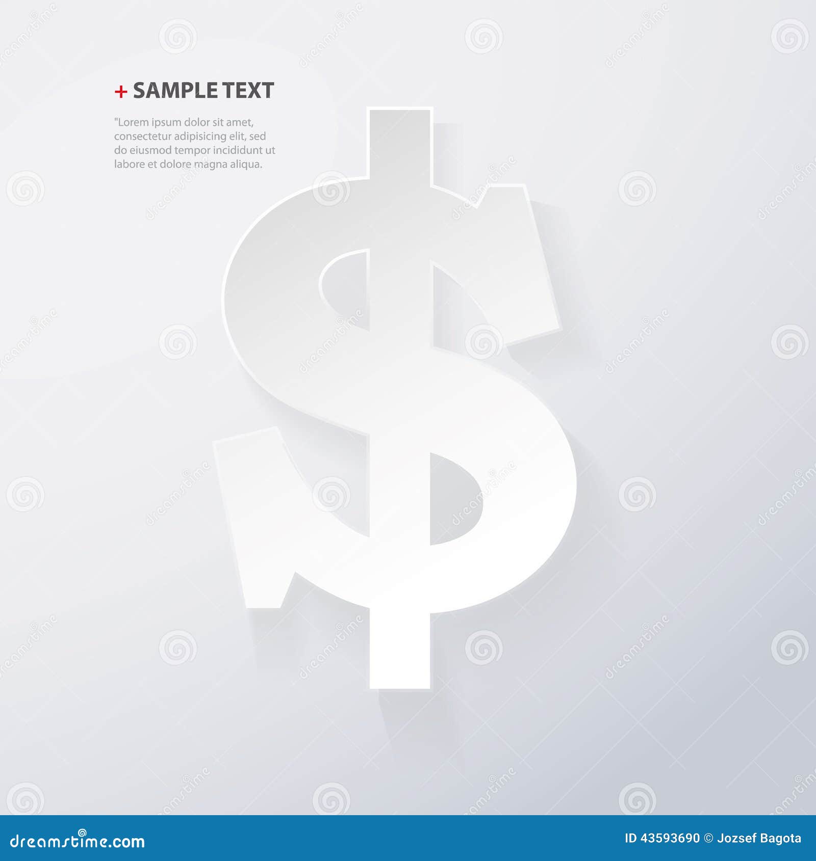 Dollar Sign Papercut Design Stock Vector - Illustration of exchange ...