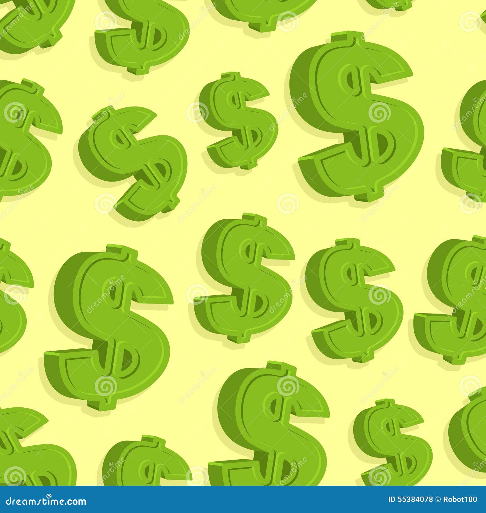 Dollar Sign Pattern Seamless. Vector Abstract Background Stock Vector ...
