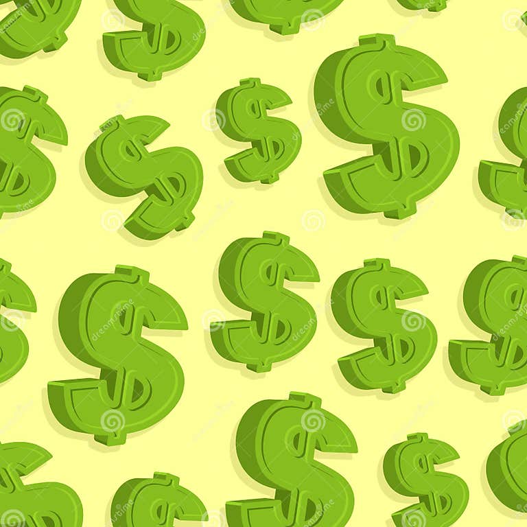 Dollar Sign Pattern Seamless. Vector Abstract Background Stock Vector ...