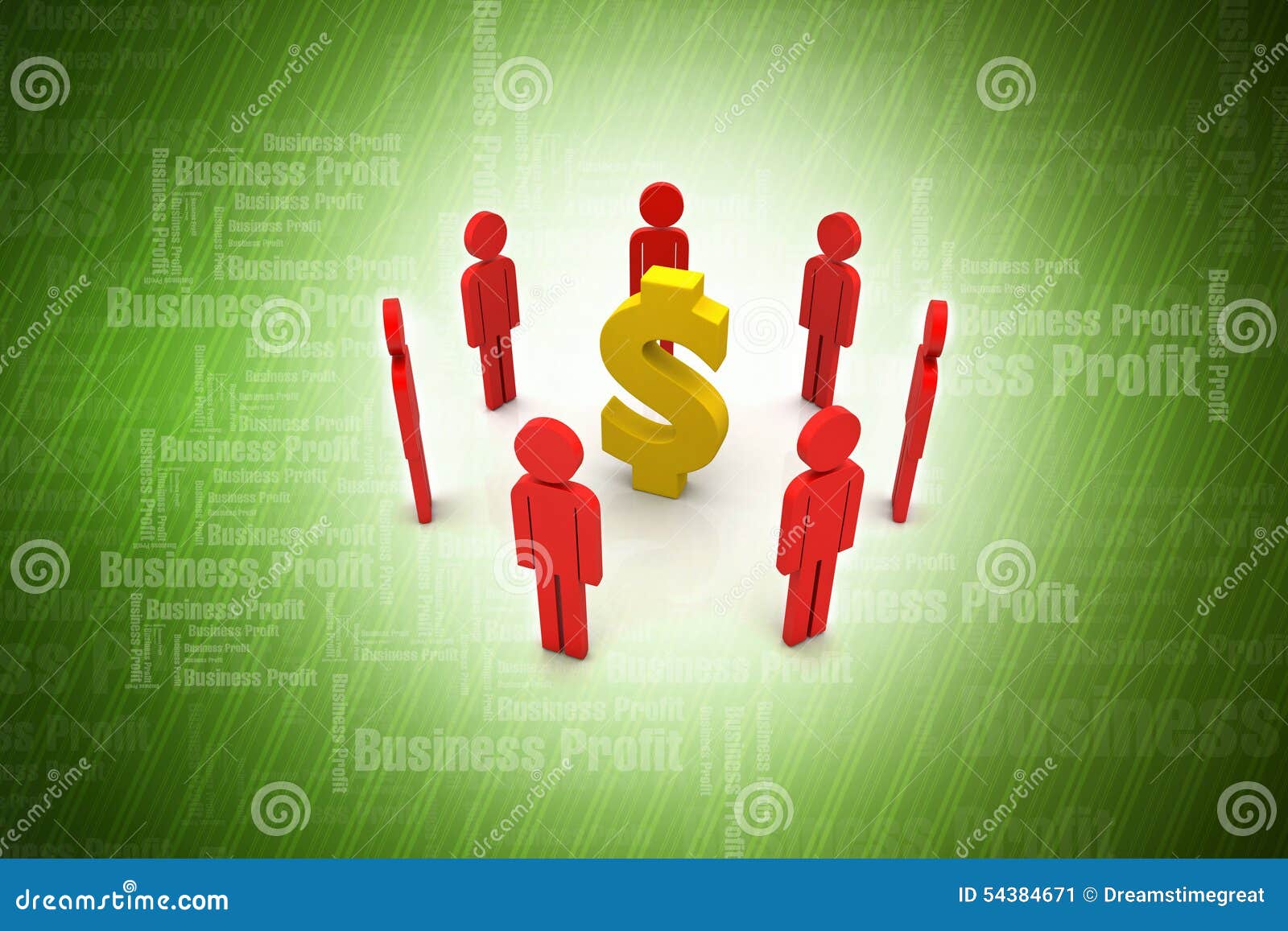Dollar sign with people stock illustration. Illustration of male - 54384671
