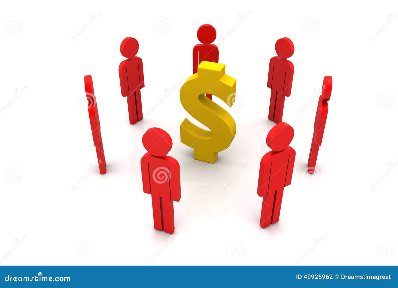Dollar sign with people stock illustration. Illustration of investment ...