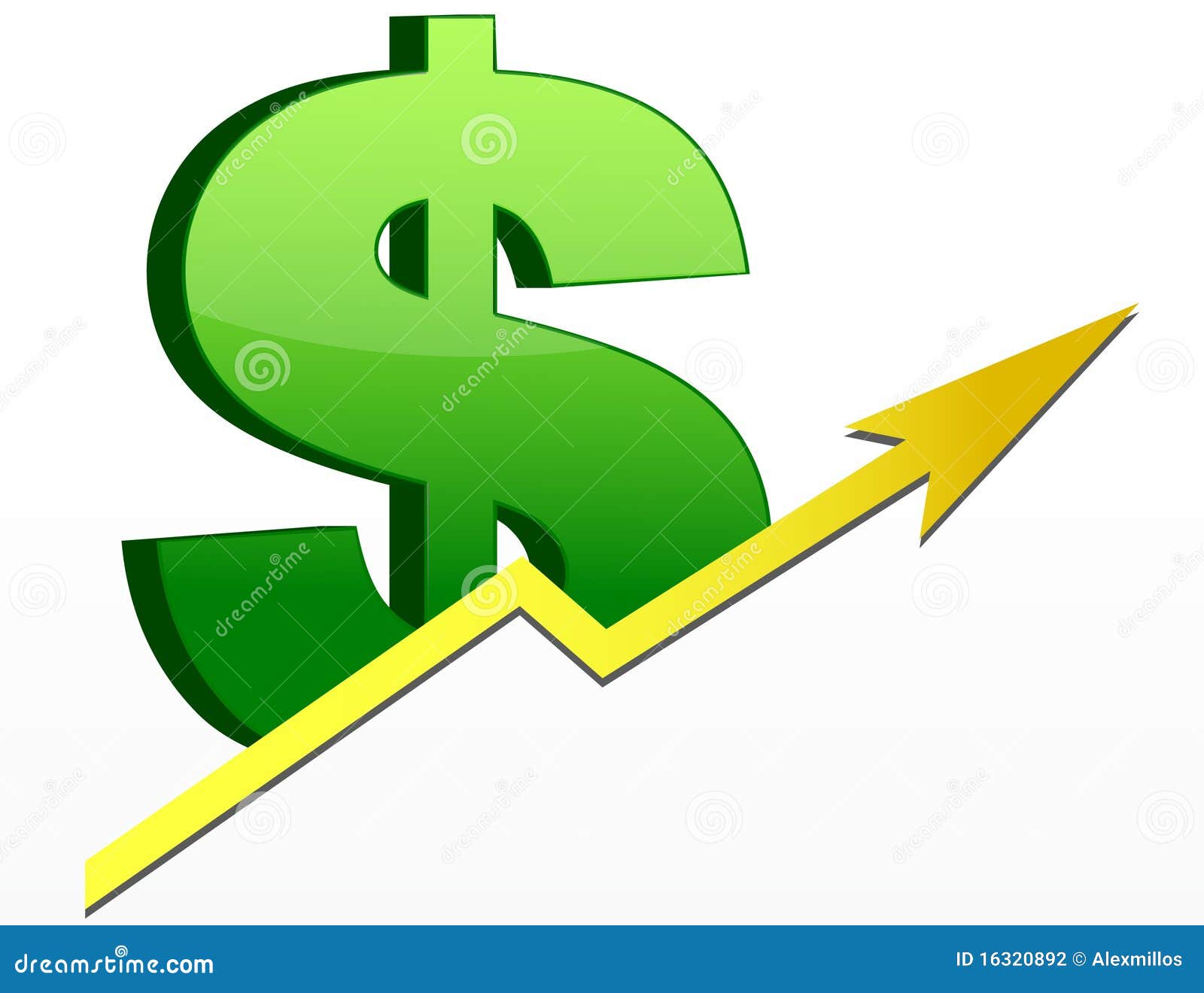 Dollar Sign / Profits Up stock vector. Illustration of market - 16320892