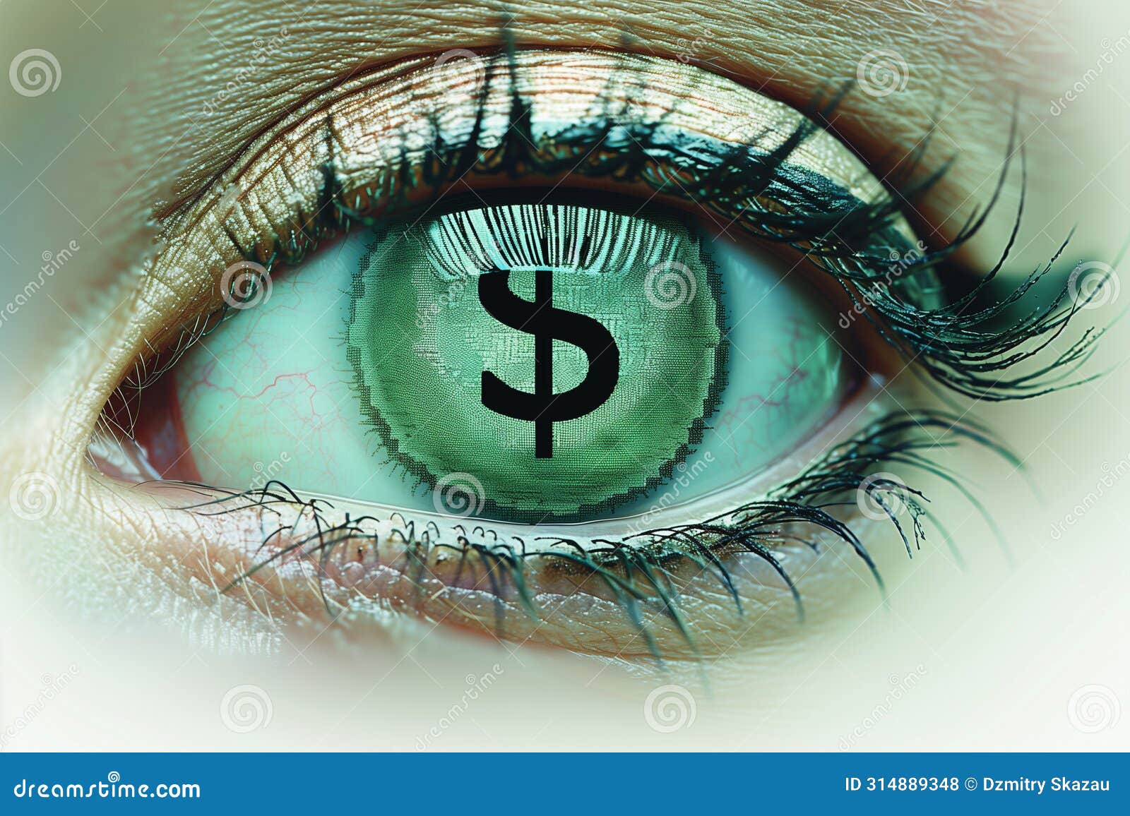Dollar Sign Reflected in Eye Stock Photo - Image of symbol, reflective ...