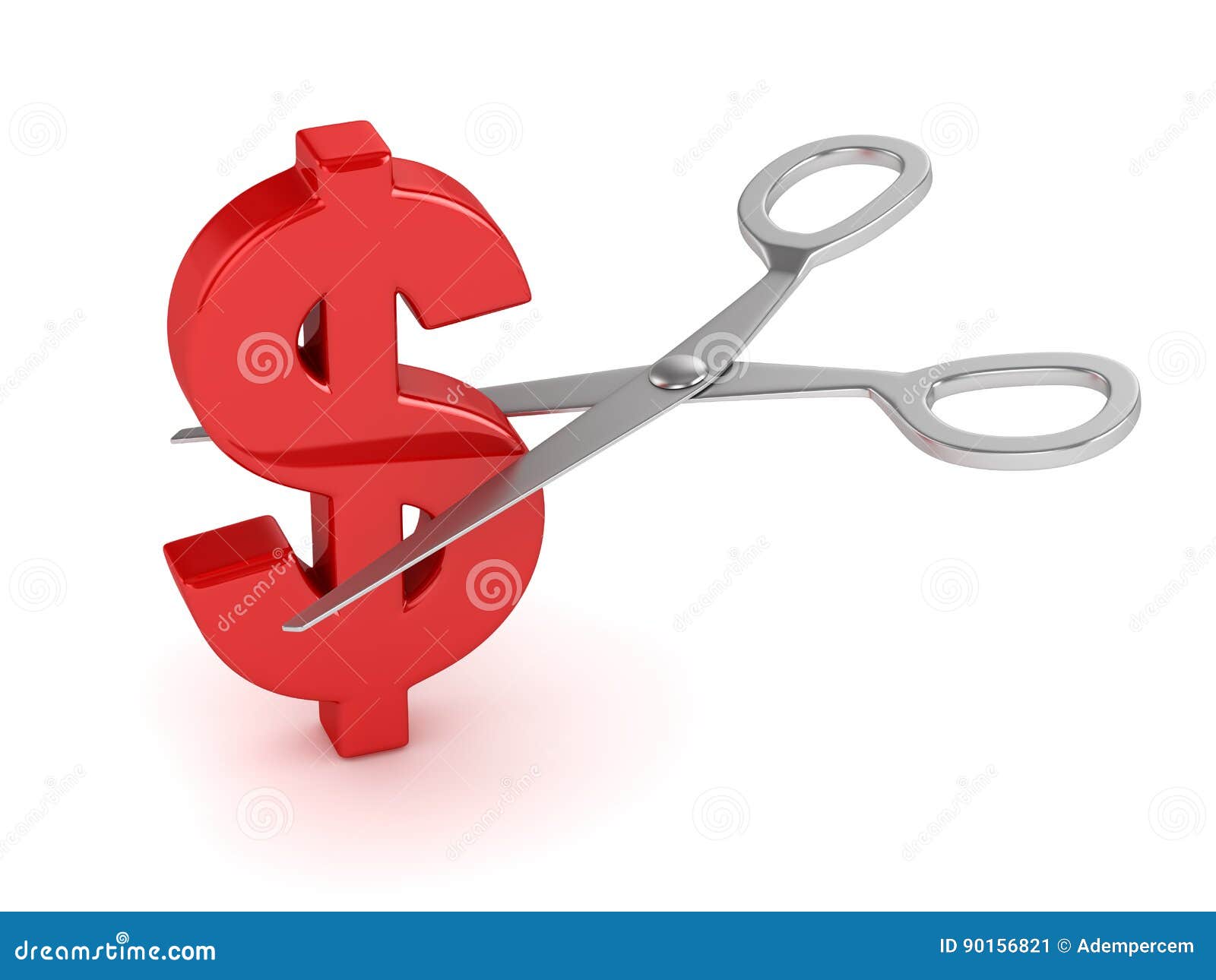 Dollar Sign and Scissors stock illustration. Illustration of investment ...