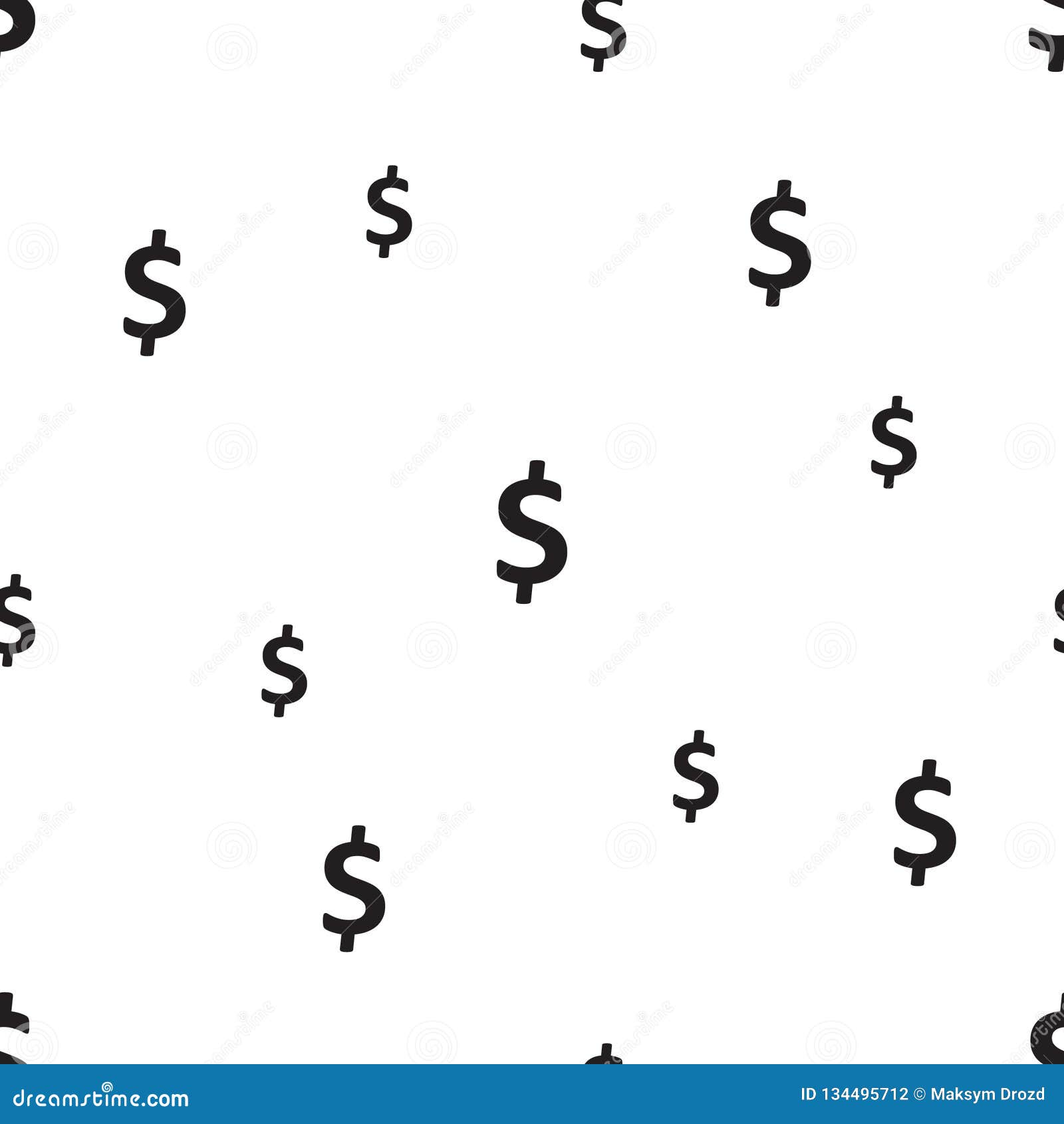 Dollar Sign Seamless Pattern Stock Illustration - Illustration of ...