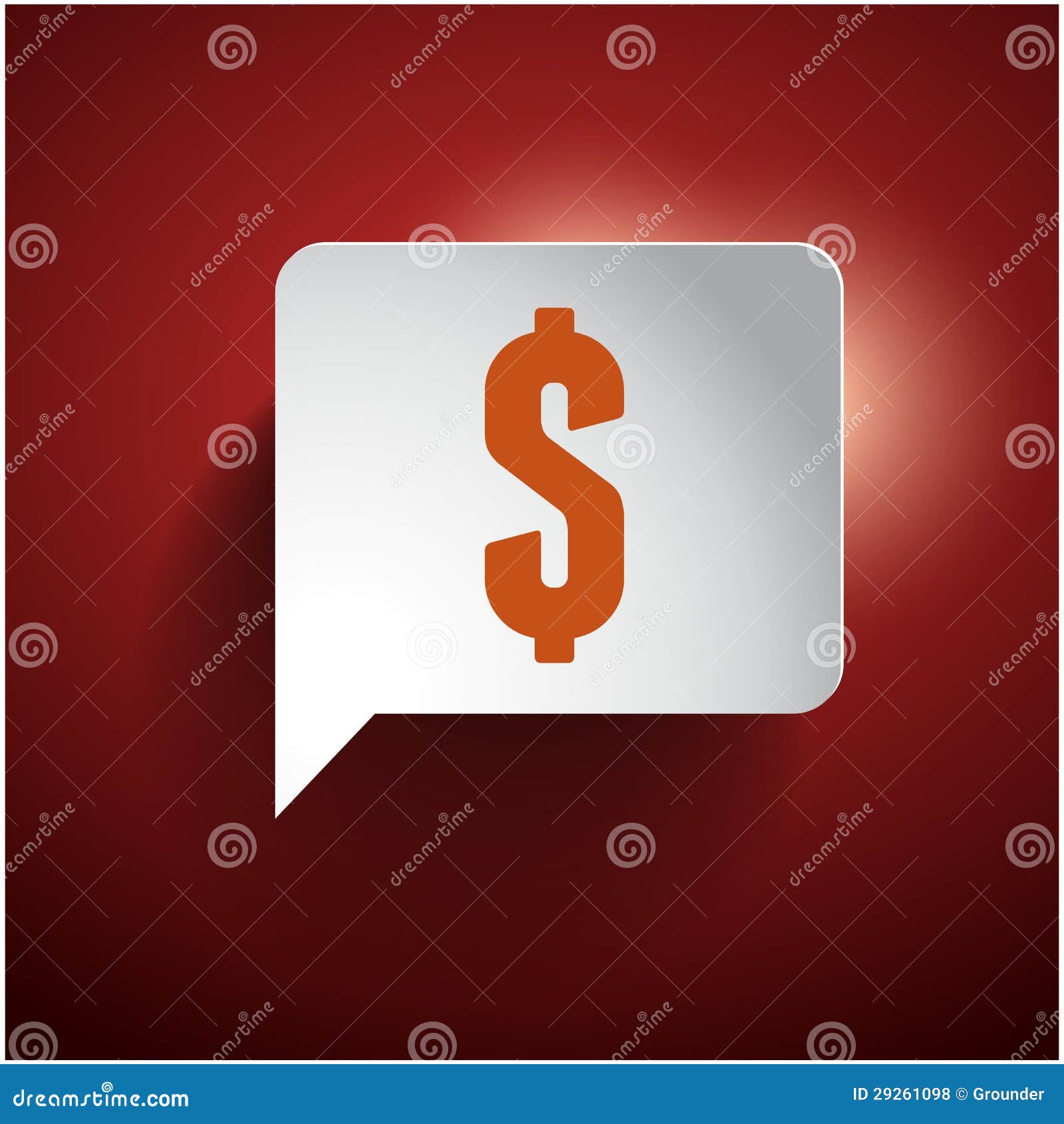 Dollar sign speech bubble stock vector. Illustration of economy - 29261098