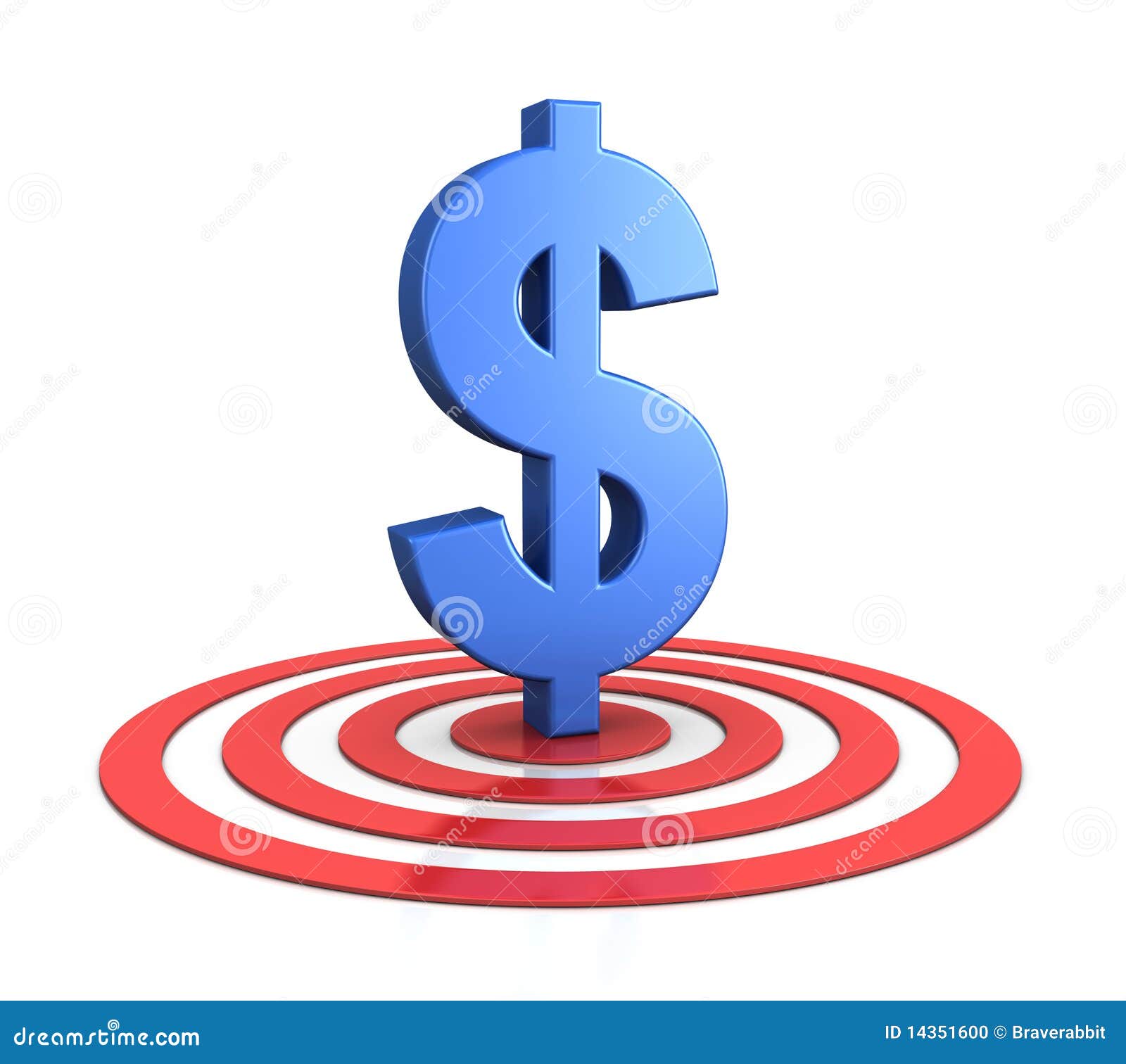 Dollar sign on target stock illustration. Illustration of currency ...