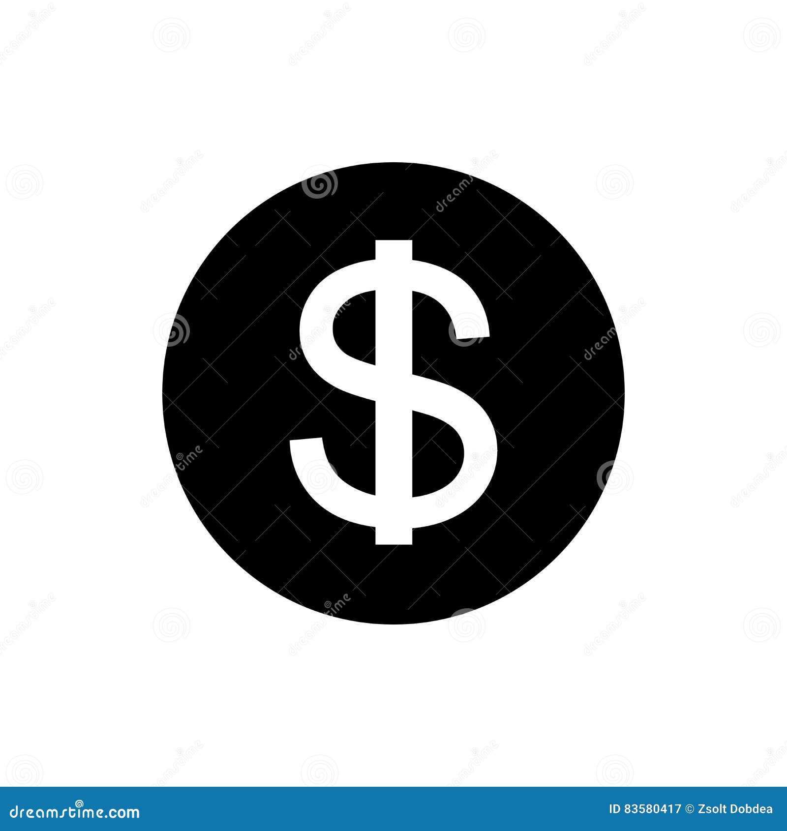 Dollar sign vector design stock vector. Illustration of black - 83580417