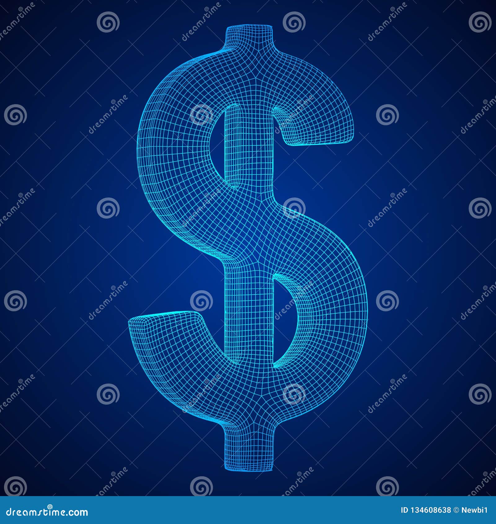 Dollar Sign Wireframe Vector Stock Vector - Illustration of currency ...