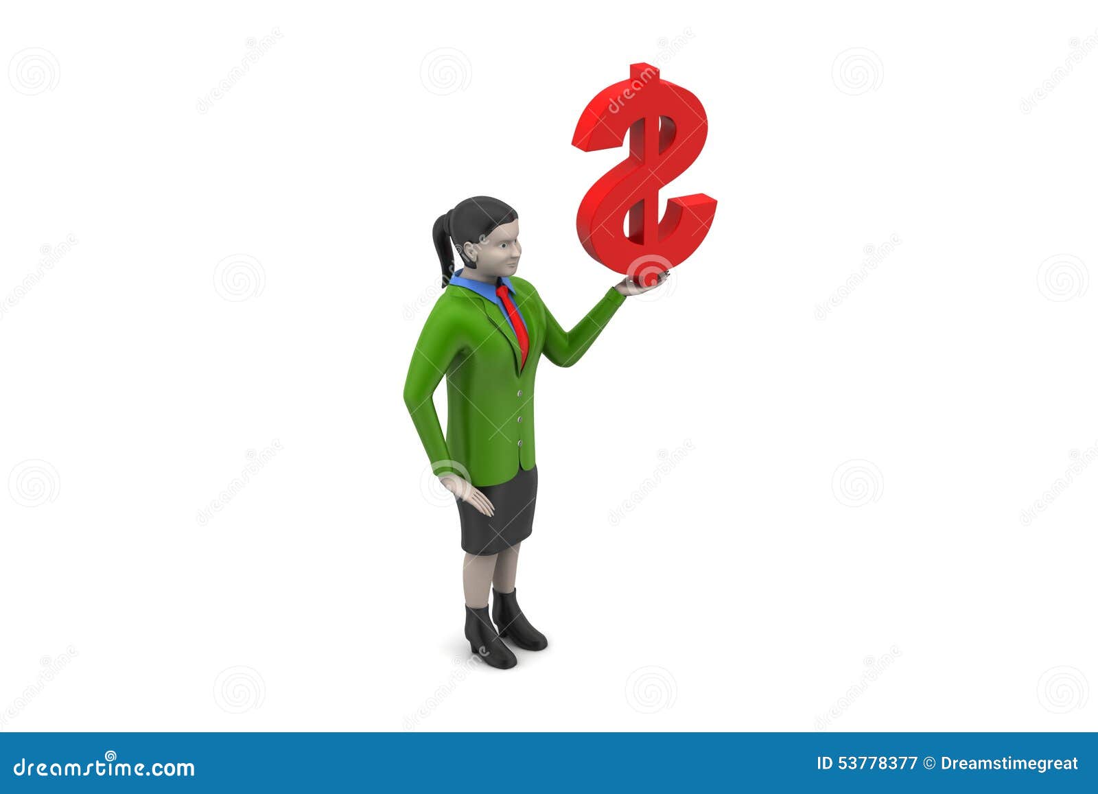 Dollar sign with women stock illustration. Illustration of cash - 53778377