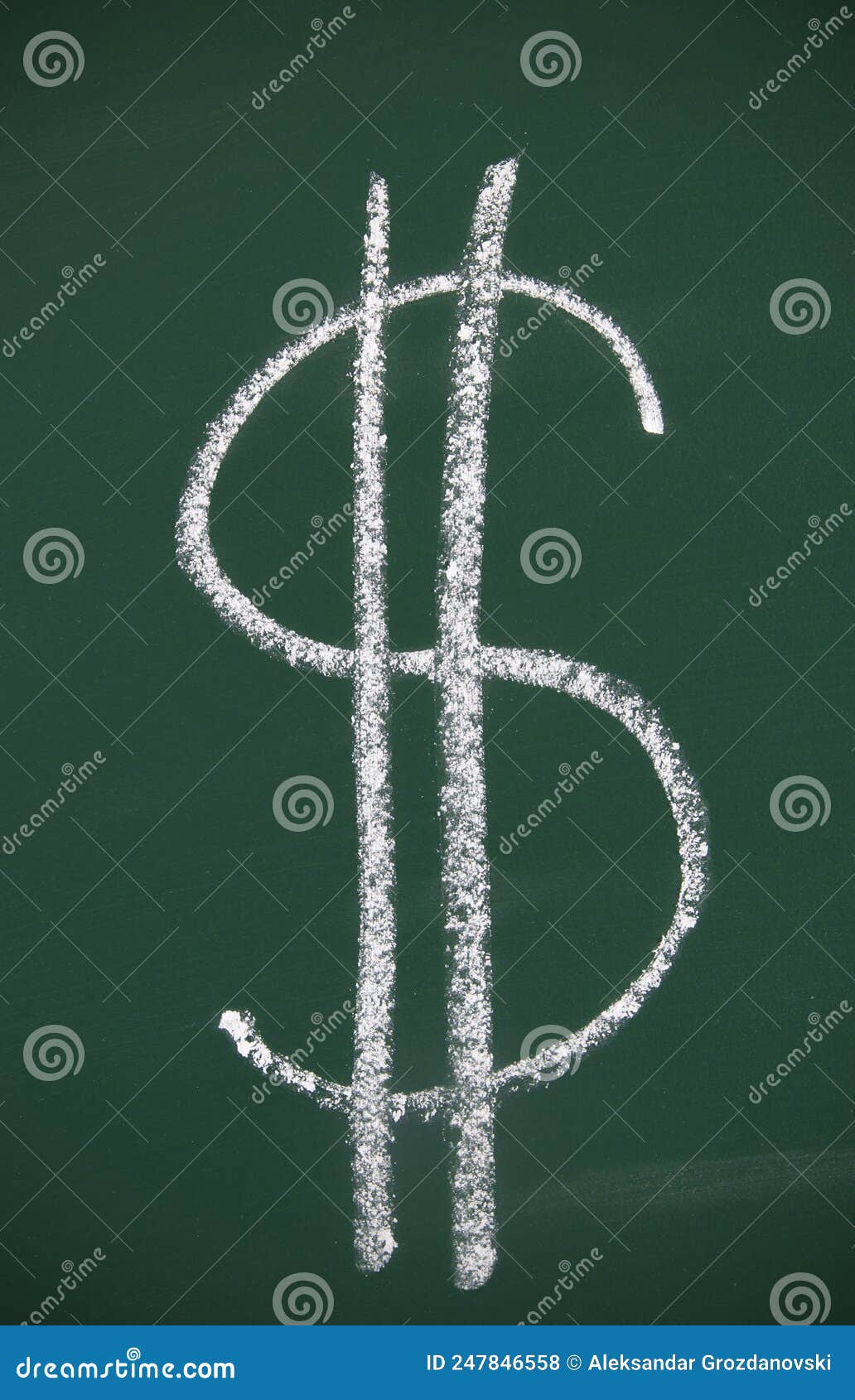 Dollar Sign Written on a Blackboard Stock Photo - Image of brent ...
