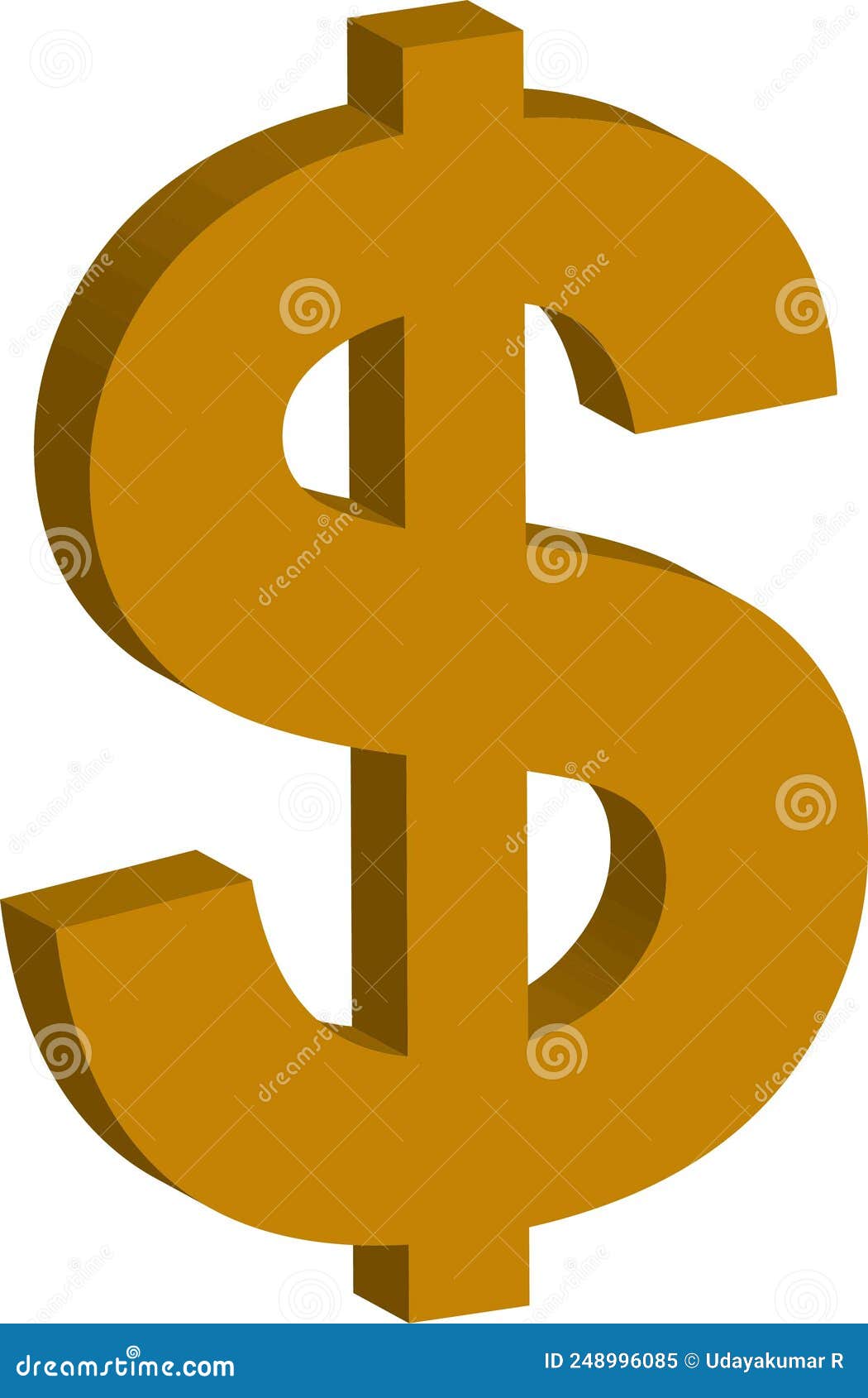 Dollar Sign Yellow Color. Vector Stock Vector - Illustration of ...