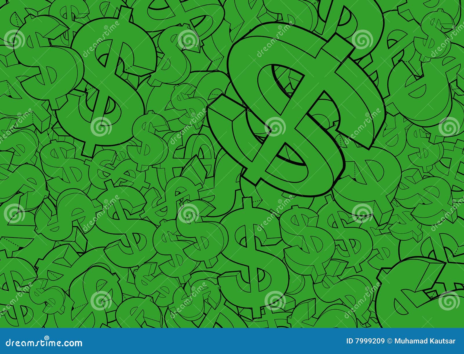 Dollar Signs Background stock vector. Illustration of invest - 7999209