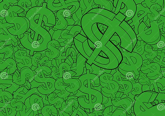 Dollar Signs Background stock vector. Illustration of invest - 7999209