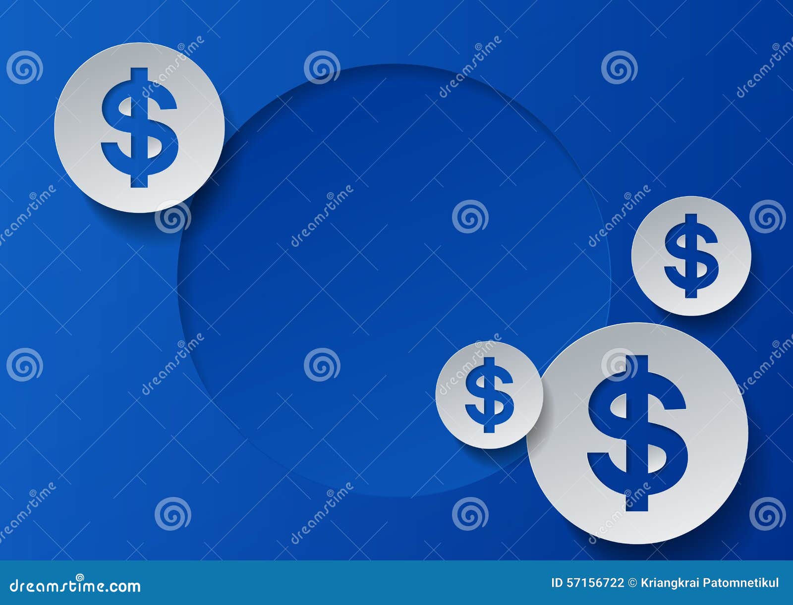 Dollar Signs on Blue Background Stock Vector - Illustration of design ...