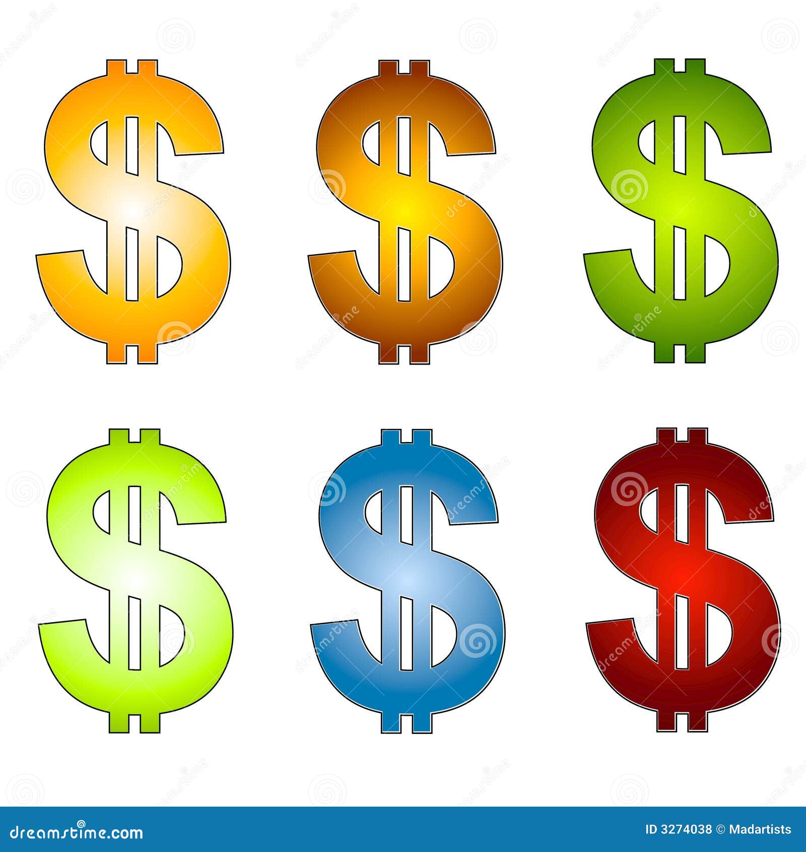 Dollar Signs Clip Art