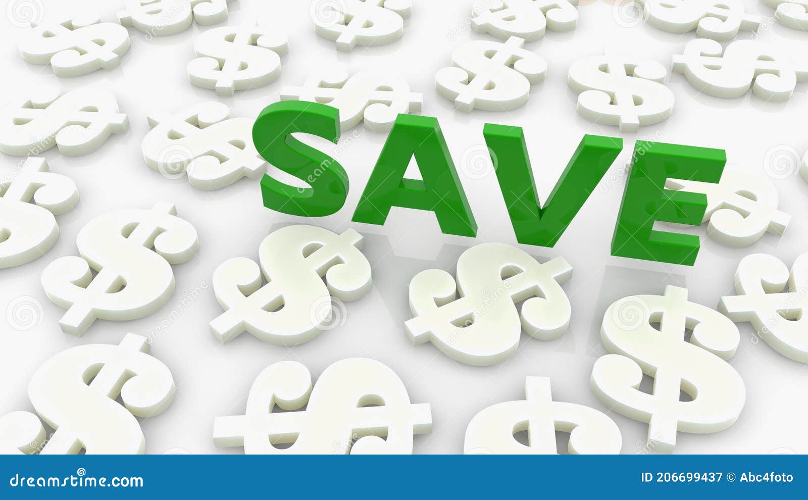Dollar Signs with Save Concept Stock Illustration - Illustration of ...