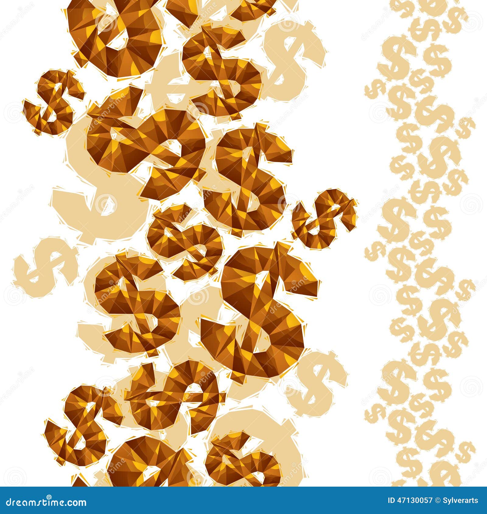 Dollar Signs Seamless Pattern, Vertical Composition, Geometric C Stock ...
