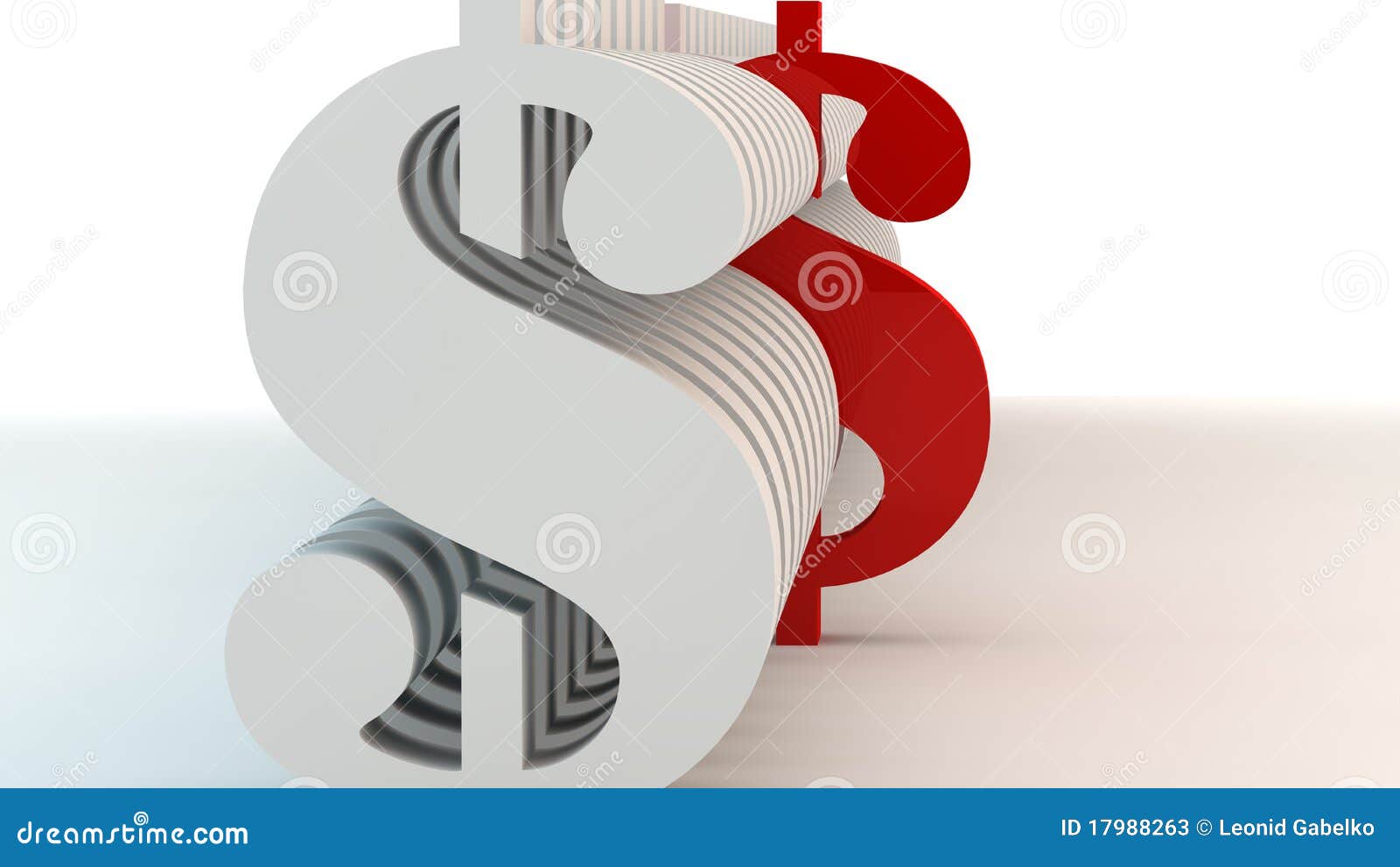 Dollar Signs of White Color Stock Illustration - Illustration of ...