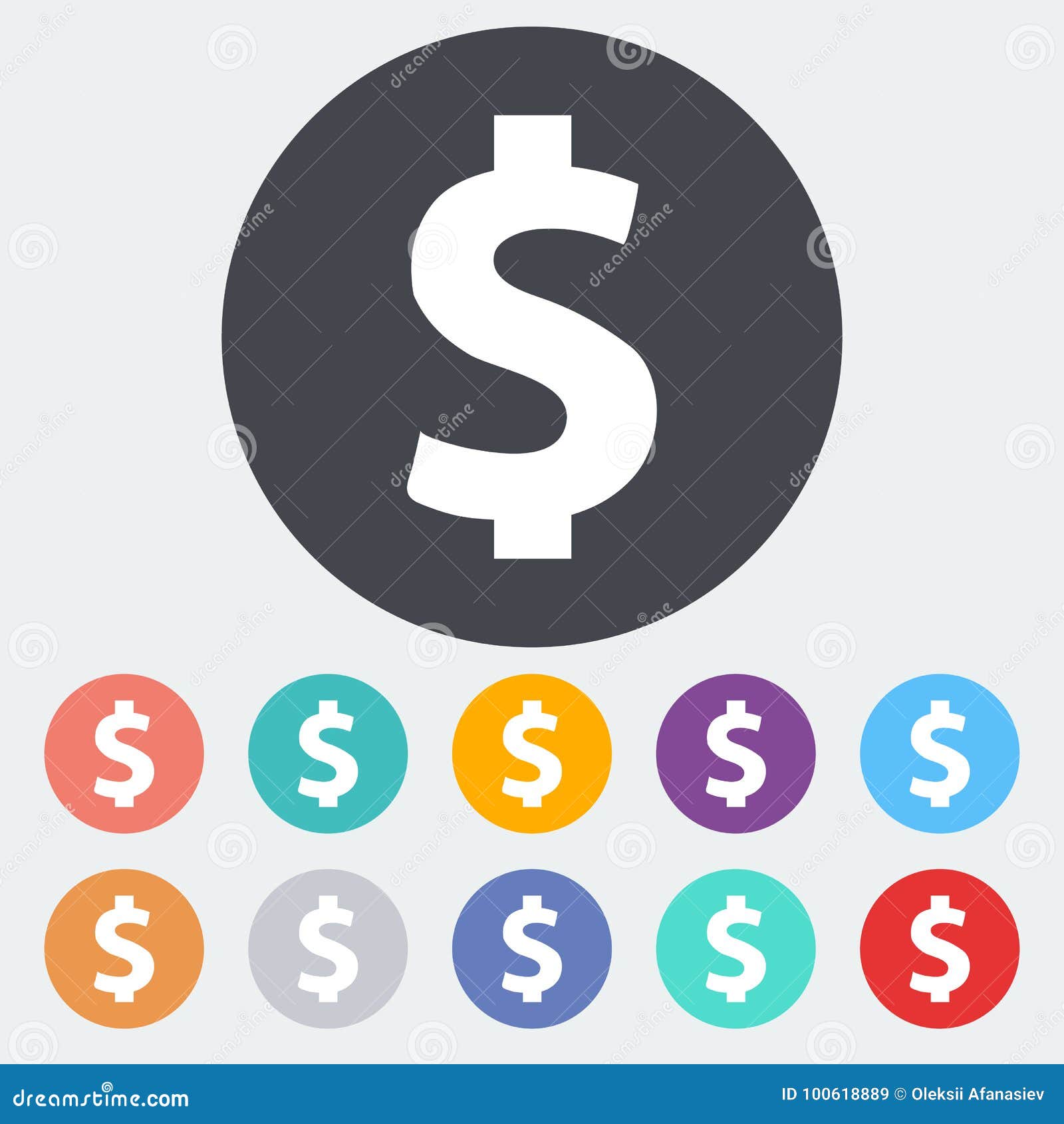 Dollar sing. stock vector. Illustration of isolated - 100618889