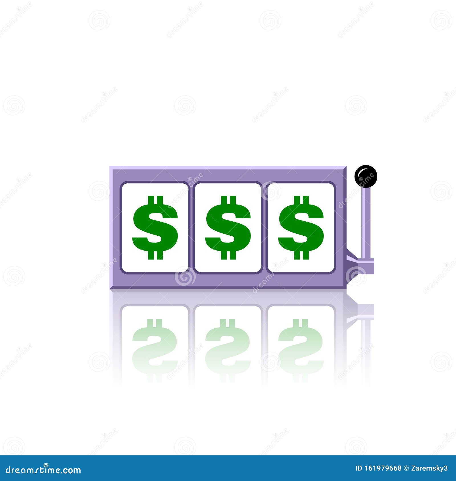 Dollar Slot Reels Icon Vector Illustration Stock Vector - Illustration ...