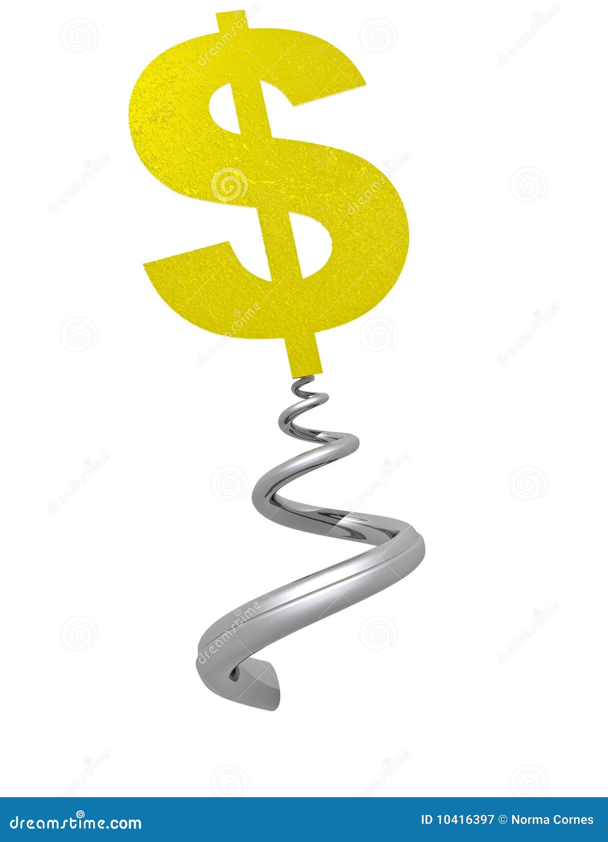 Dollar springing stock illustration. Illustration of coil - 10416397