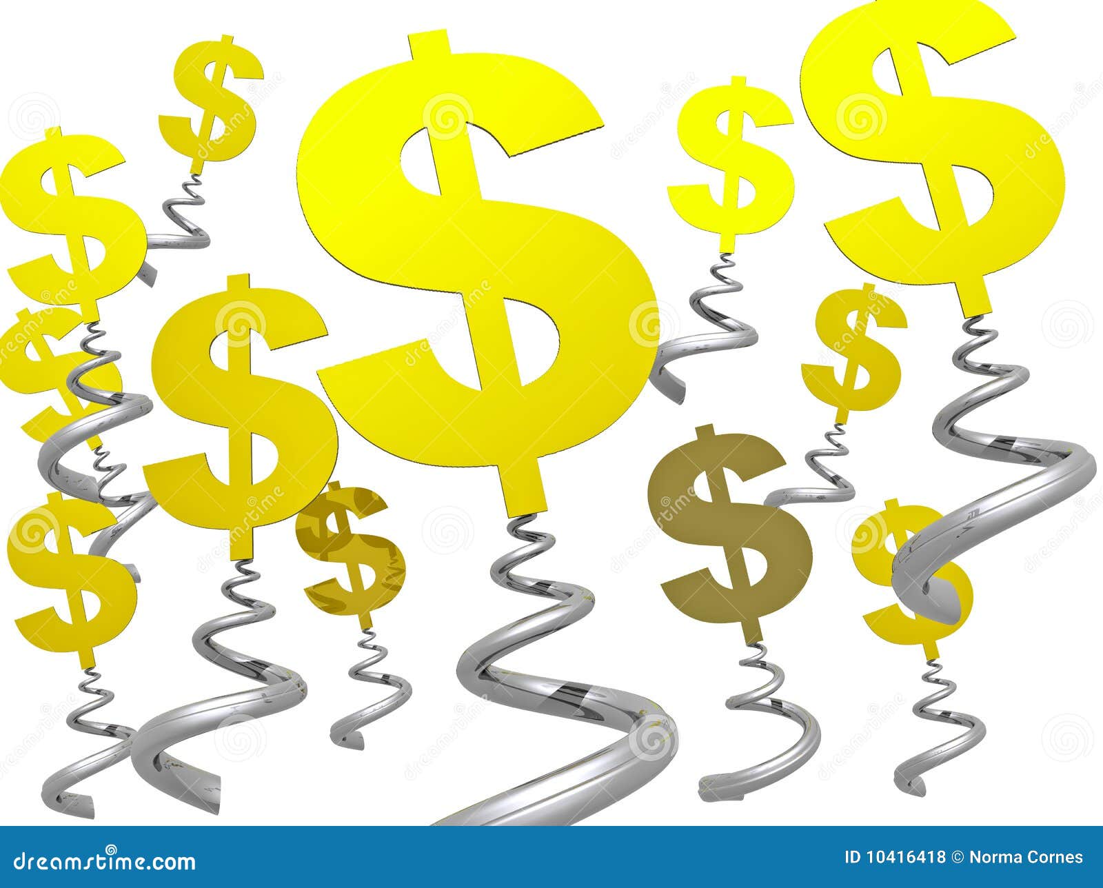 Dollar springing stock illustration. Illustration of sign - 10416418