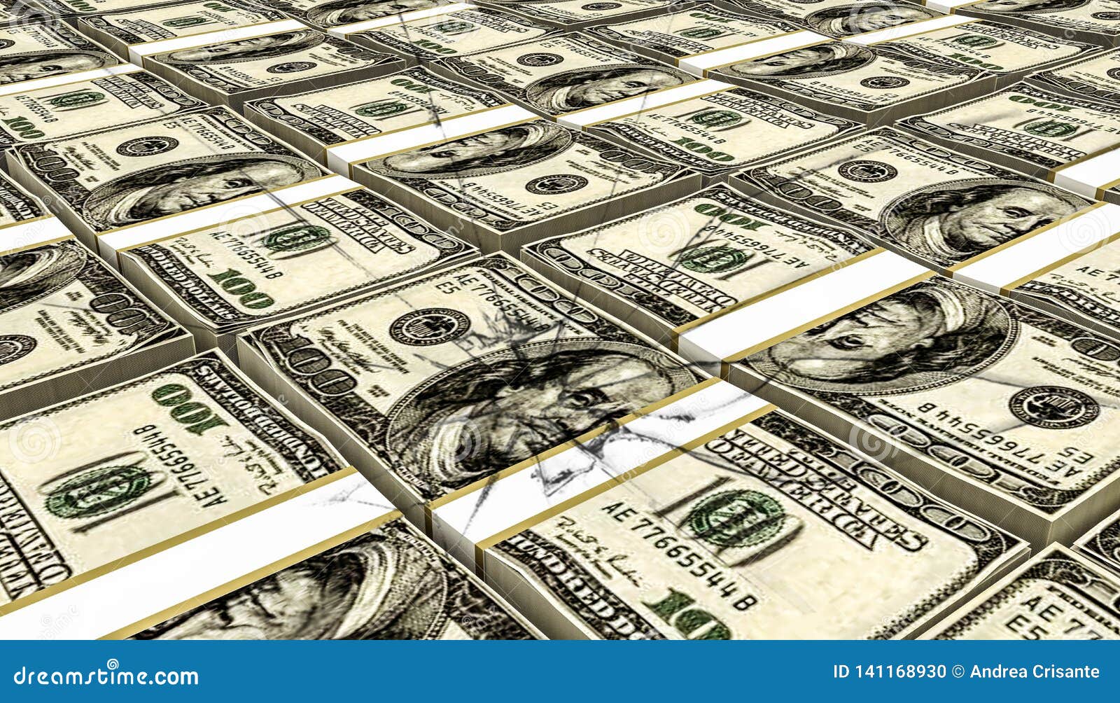 Dollar stack stock illustration. Illustration of currency - 141168930