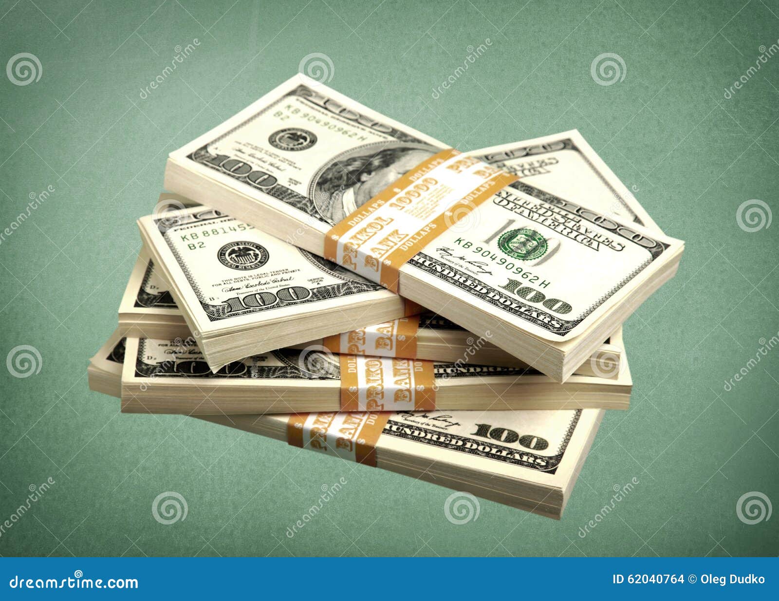 Dollar Stacks stock photo. Image of finance, number, abundance - 62040764