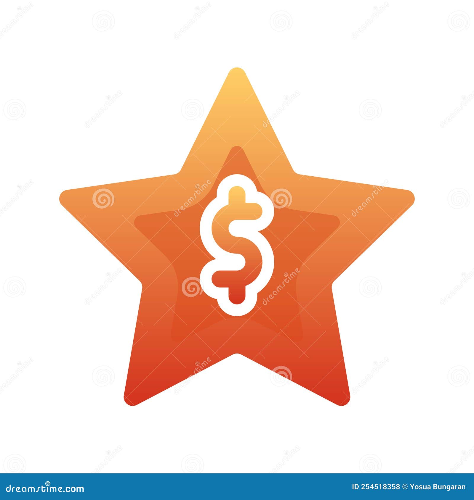 Dollar Star Logo Gradient Design Template Icon Element Stock Vector ...