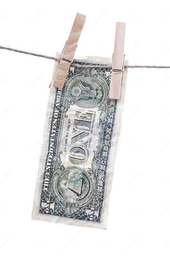 Dollar on string. stock image. Image of wealth, currency - 18148715