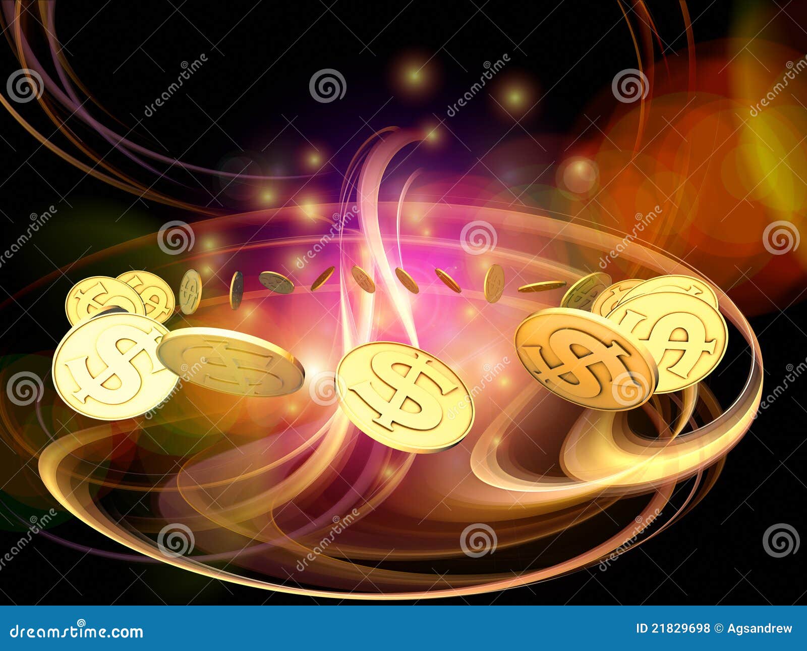 Dollar Swirl stock illustration. Illustration of metaphor - 21829698