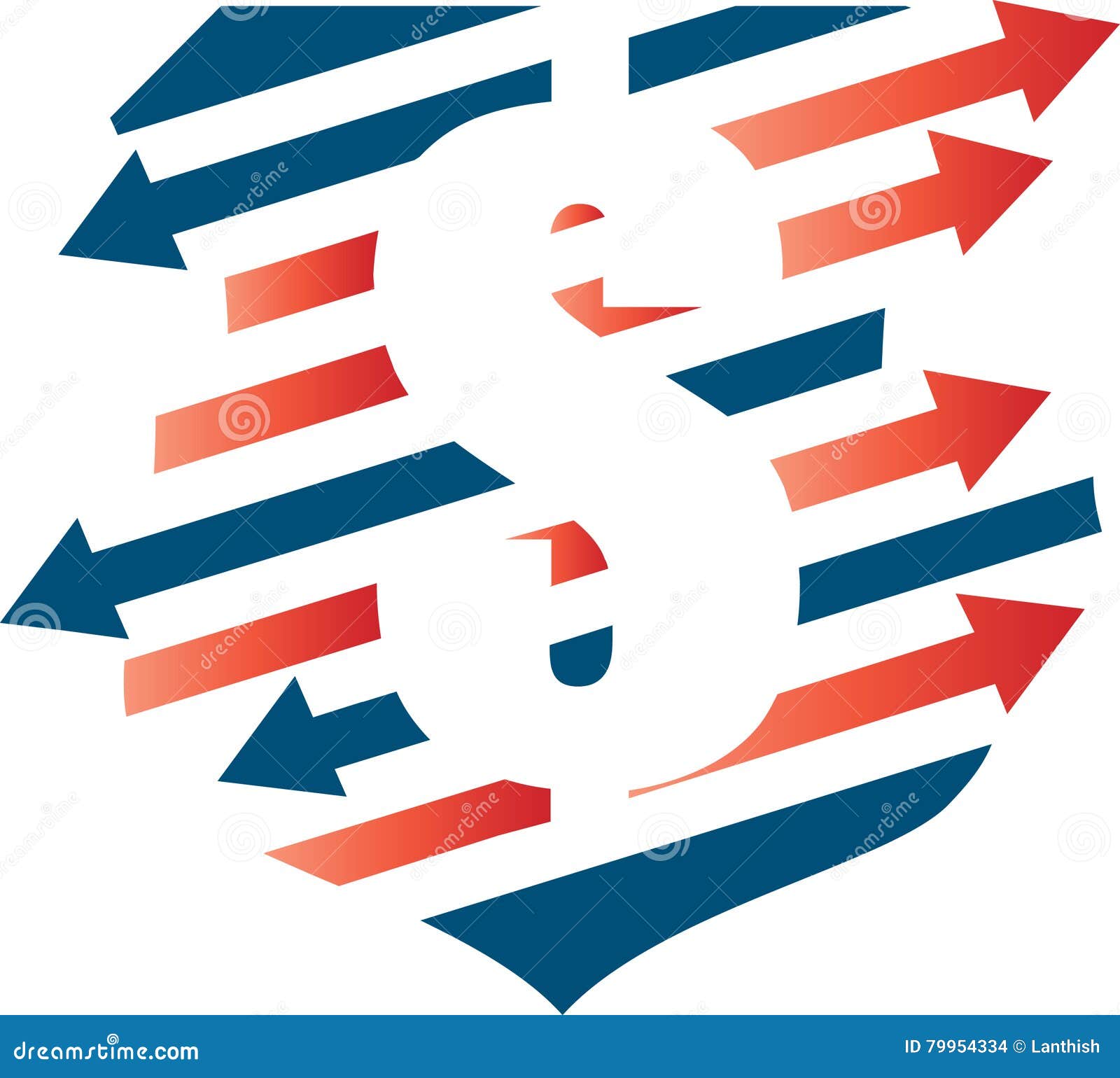 Dollar symbol with Arrows stock vector. Illustration of breifcase ...